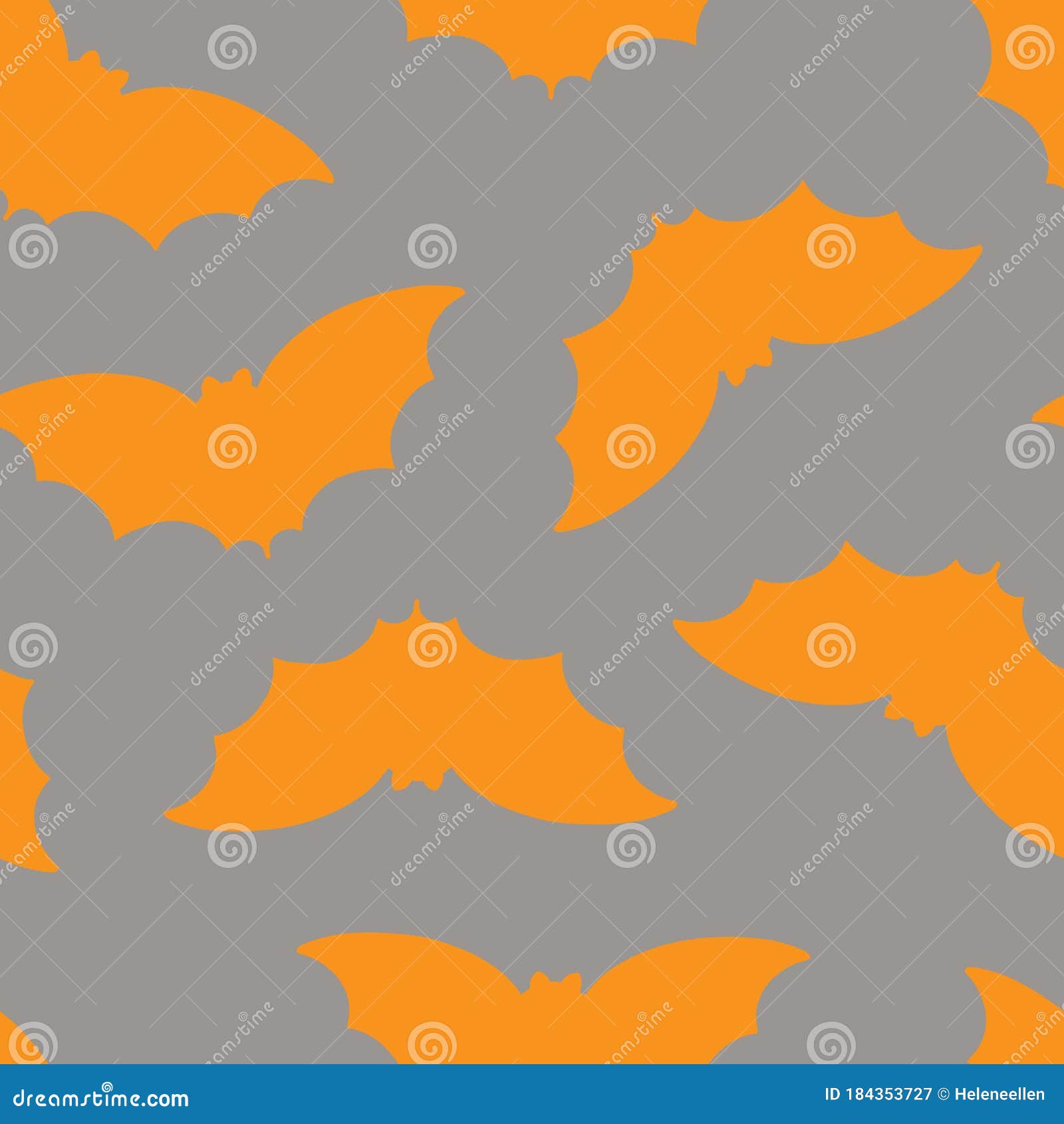 Repeat Pattern Vector Illustration of a Simple Fancy Halloween Bat ...