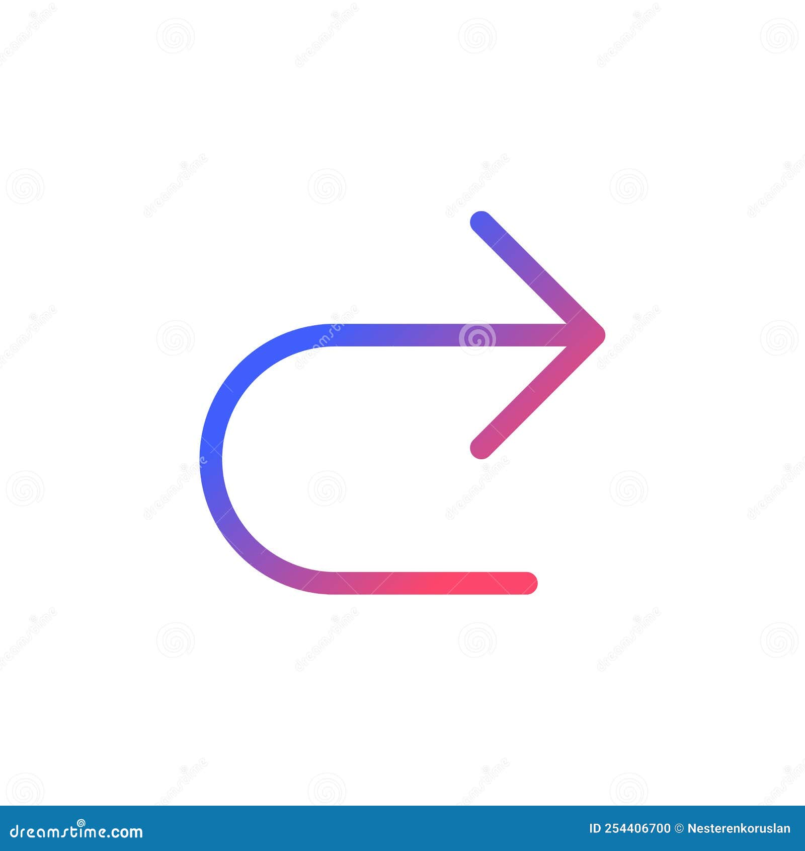 Repeat Pixel Perfect Gradient Linear Ui Icon Stock Vector - Illustration of internet, redo ...