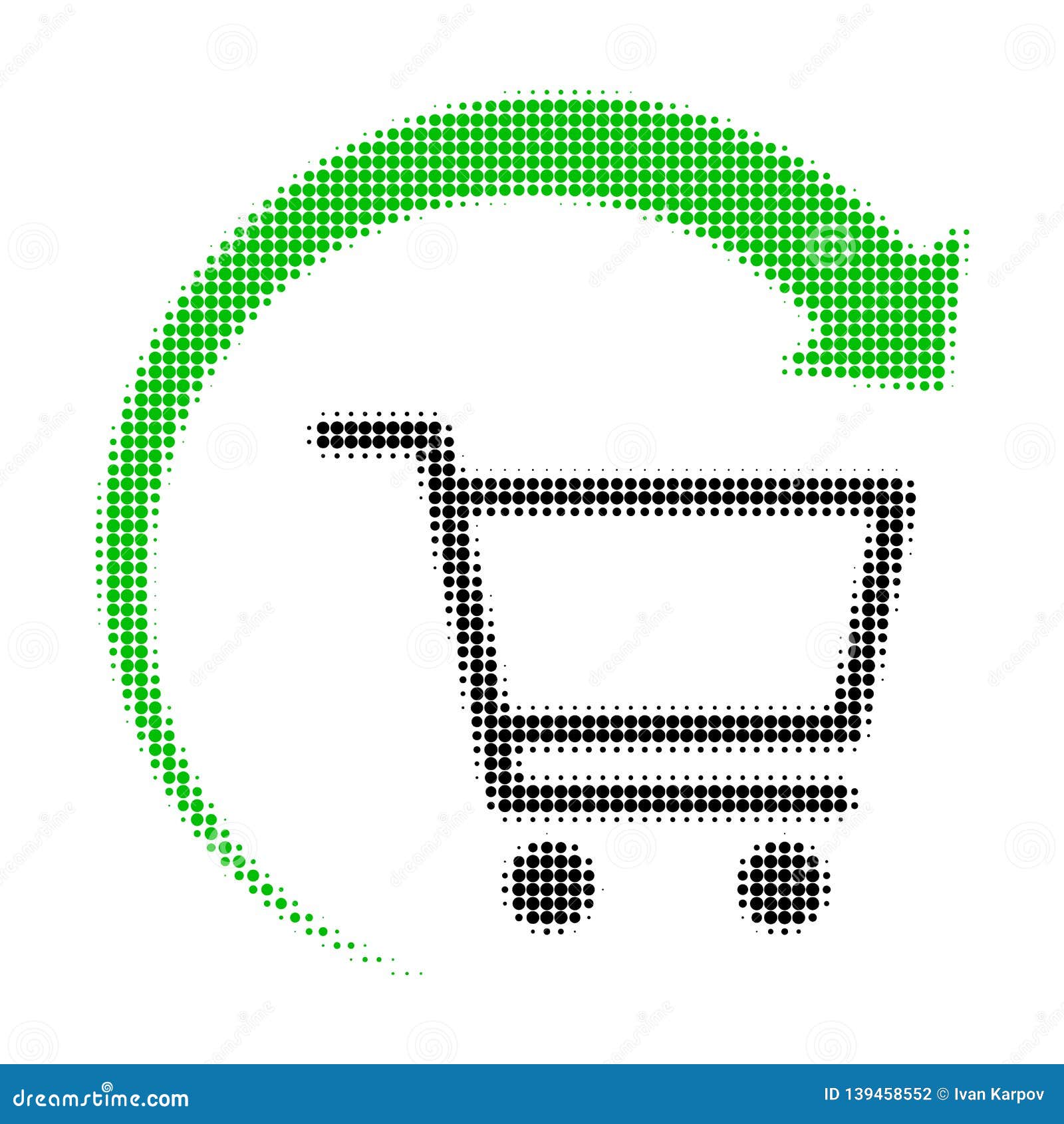 Repeat Purchase Order Halftone Dotted Icon Stock Vector - Illustration ...