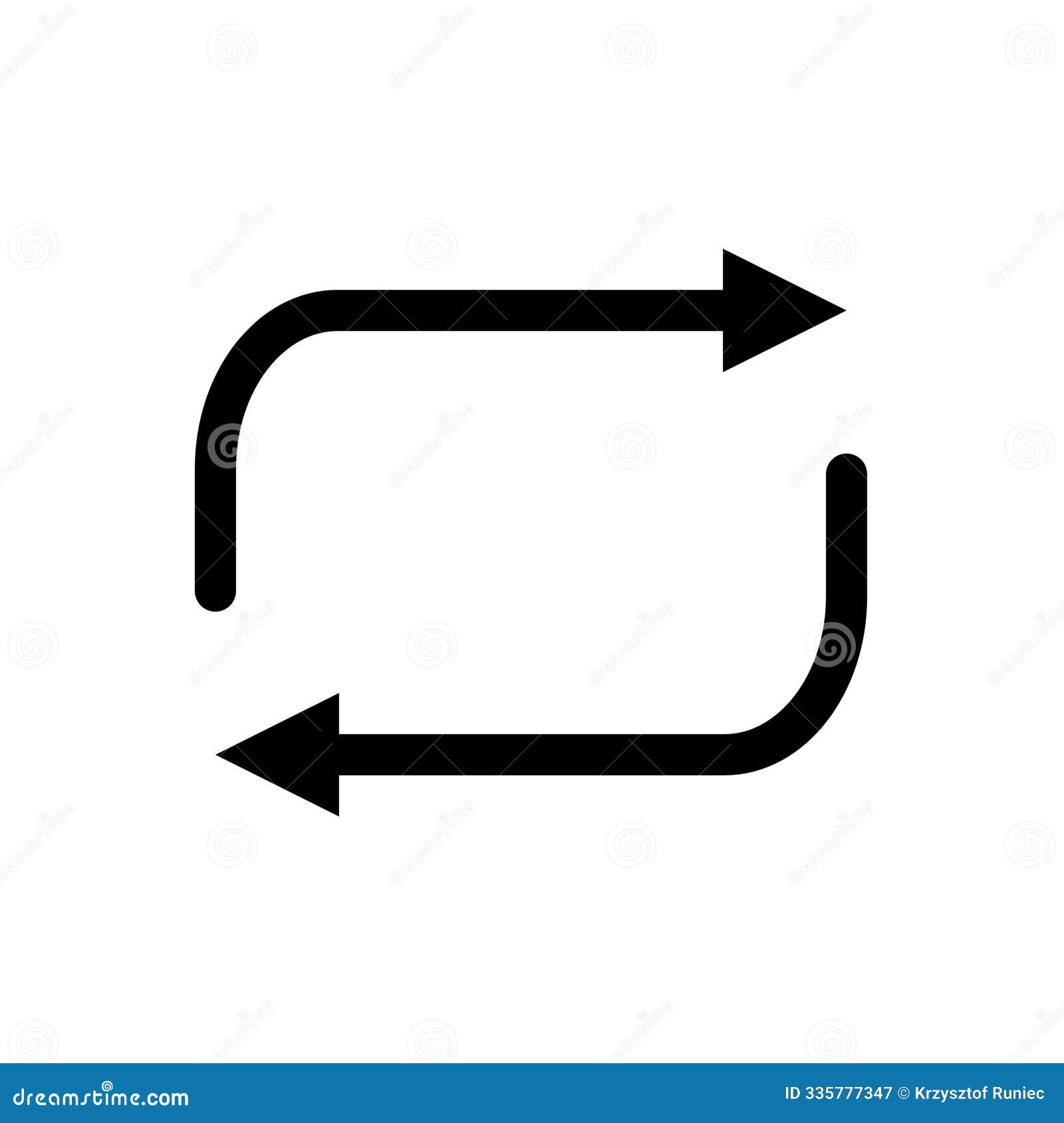 Repeat, Recyle, Refresh Vector Icon Stock Vector - Illustration of ...