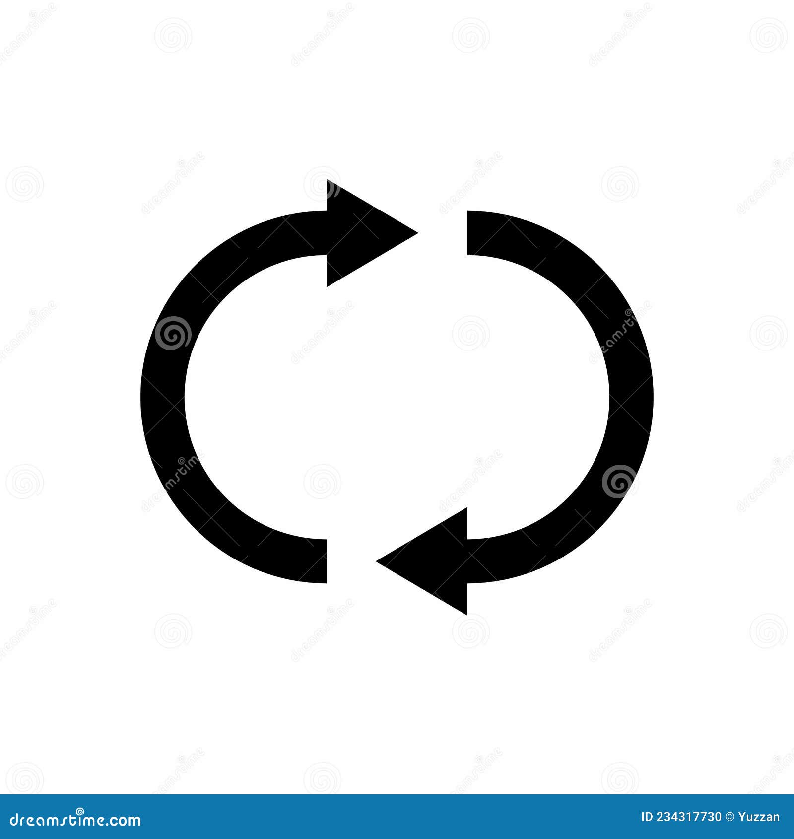 Repeat, Refresh, Arrow Rotation Vector Icon Illustration Stock Vector ...