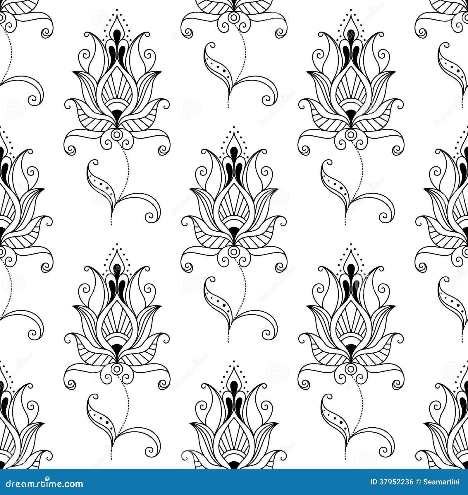 Repeat Seamless Pattern of Persian Floral Motifs Stock Vector ... Repeat Seamless Pattern of Persian Floral Motifs Stock Vector ...