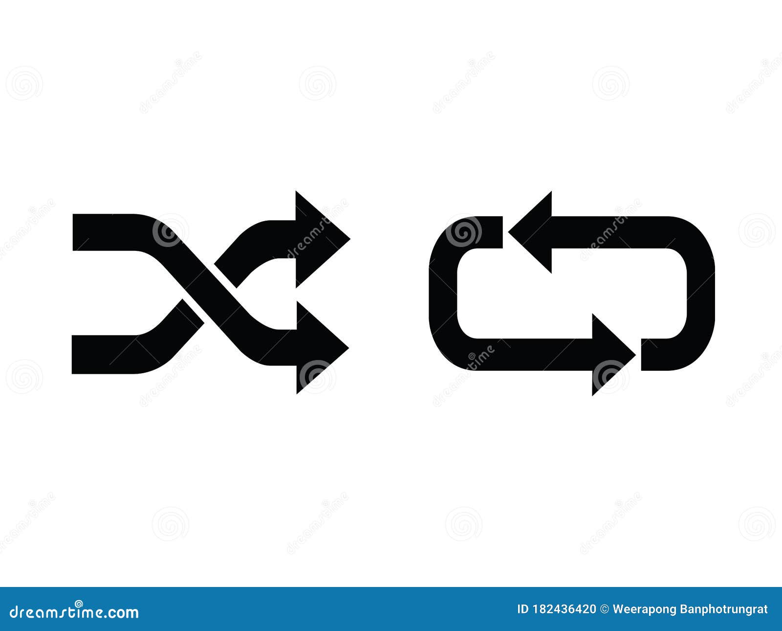 Repeat and Shuffle Icon Using Technology Devices Stock Vector ...