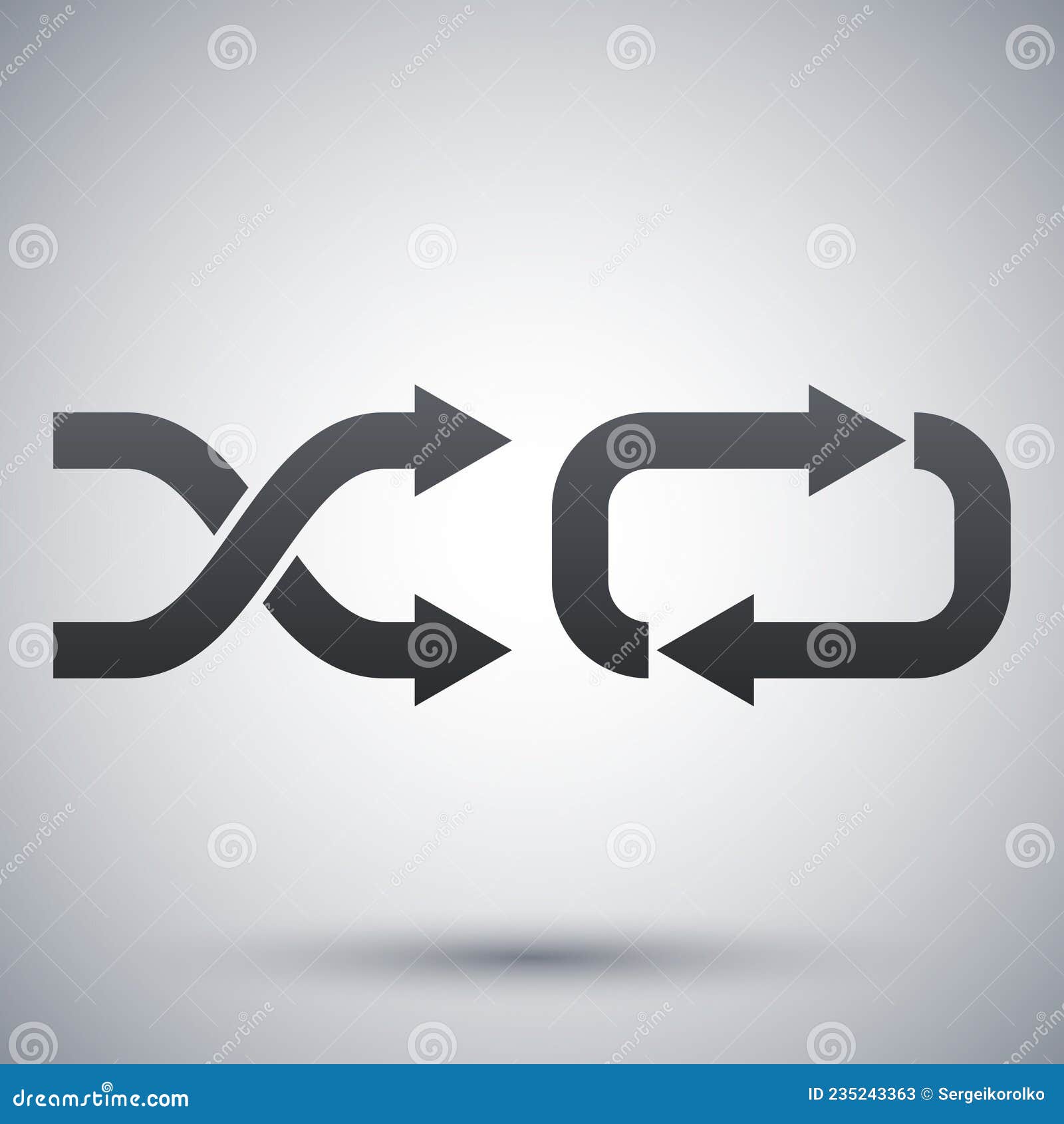 Shuffle Icon Thin Line Illustration | CartoonDealer.com #336160760