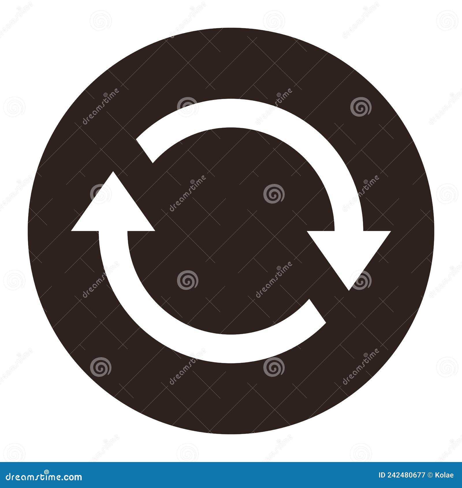 Set Sign Reload Refresh Icon, Spinning Arrows In Circle, Vector Symbol ...