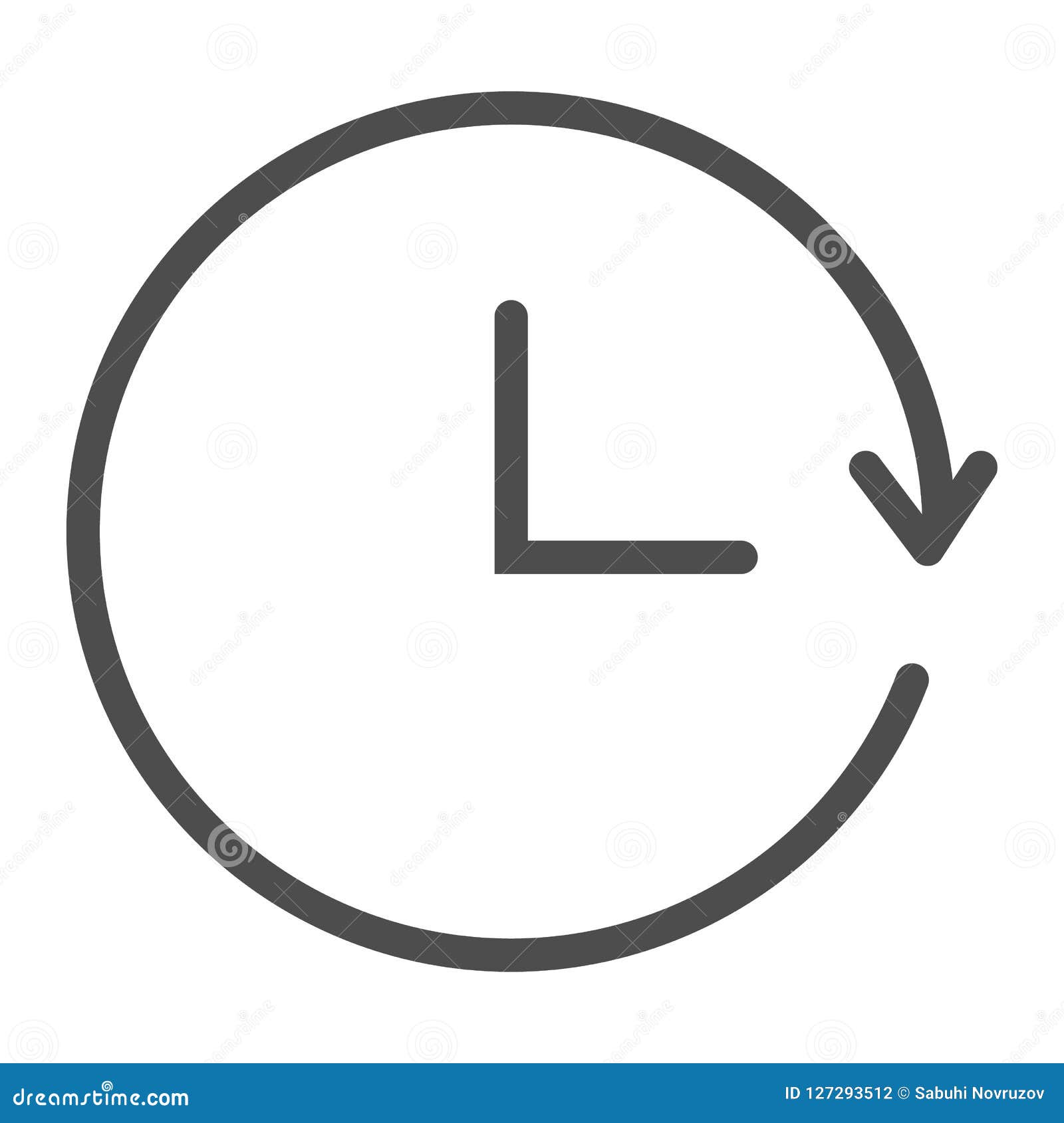 Repeat Time Line Icon. Reload Time Vector Illustration Isolated on ...