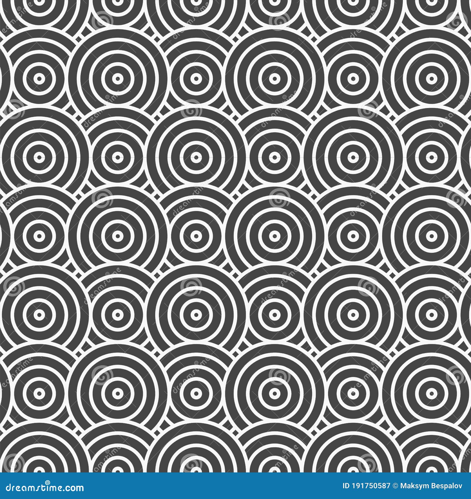 Continuous Retro Vector Flow Design Pattern. Repeat Elegant Graphic ...