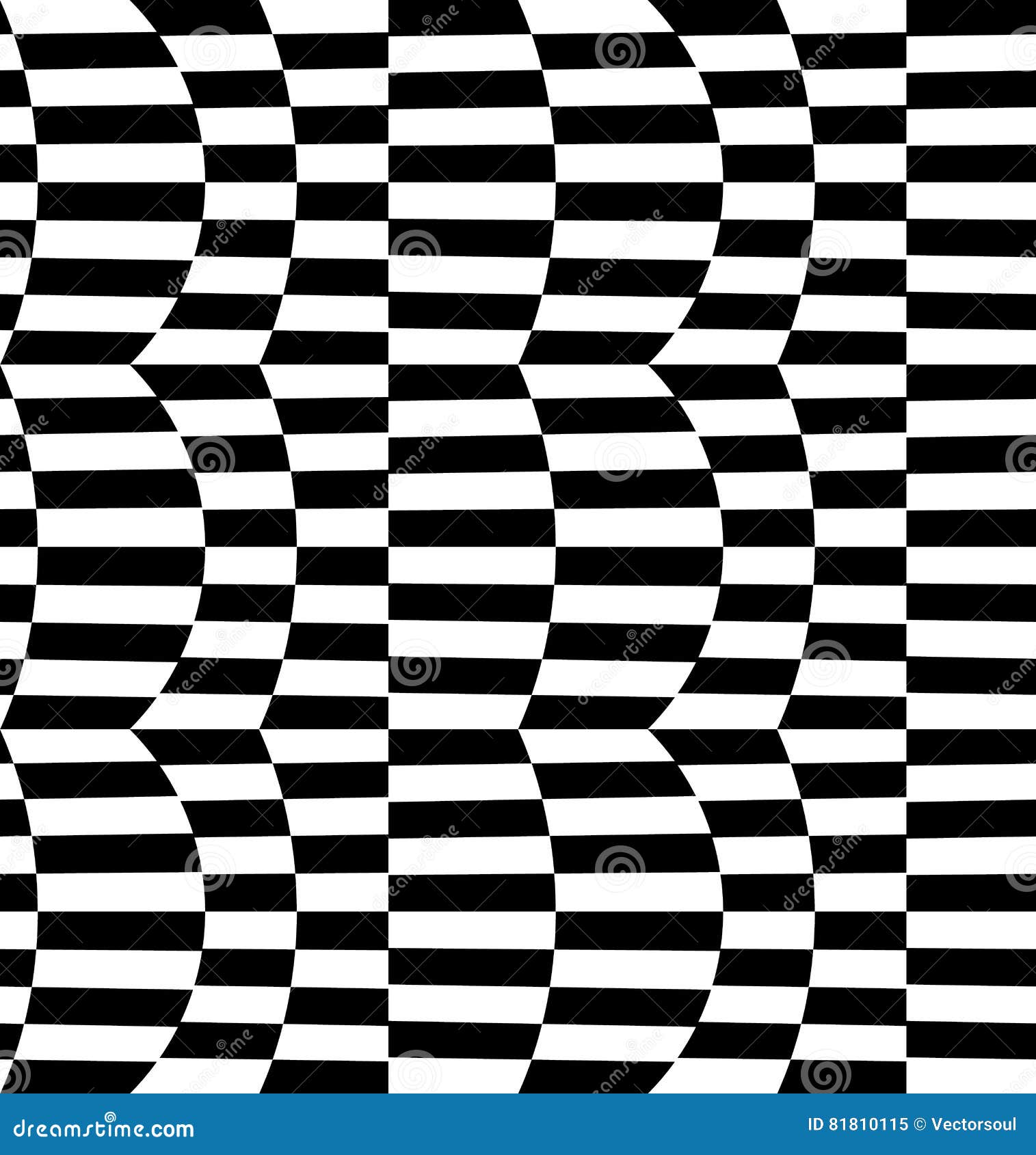 Repeatable Distorted Pattern with Rectangles, Black and White Te Stock ...