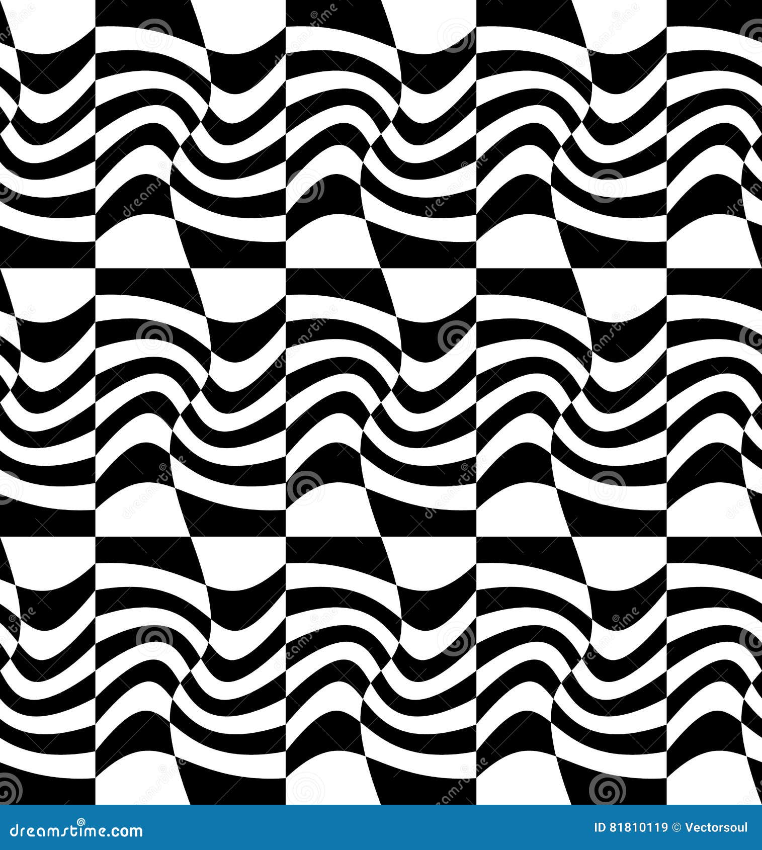 Repeatable Distorted Pattern with Rectangles, Black and White Te Stock ...
