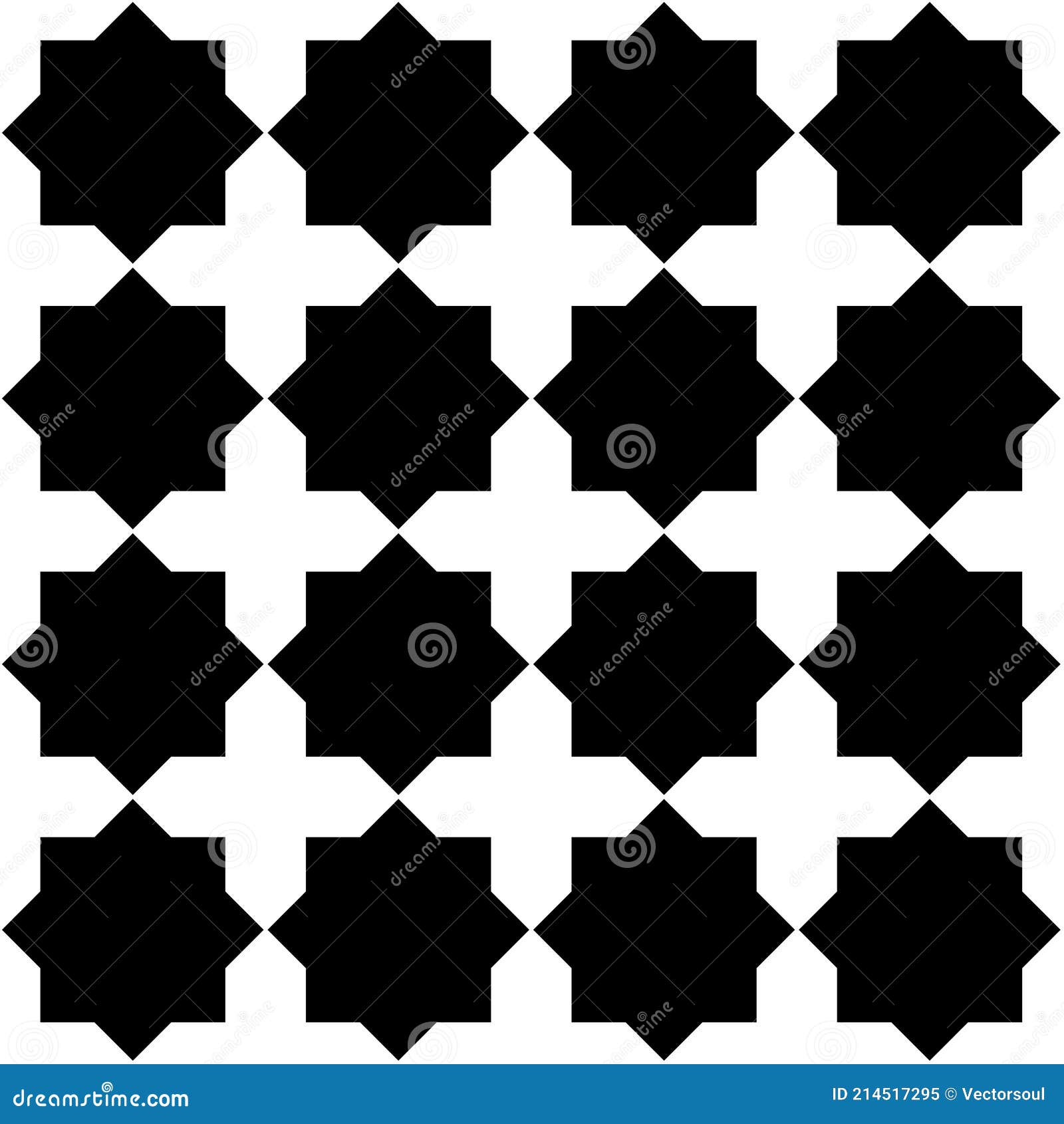 Repeatable, Seamless Star, Star Shape Pattern, Background Stock Vector ...