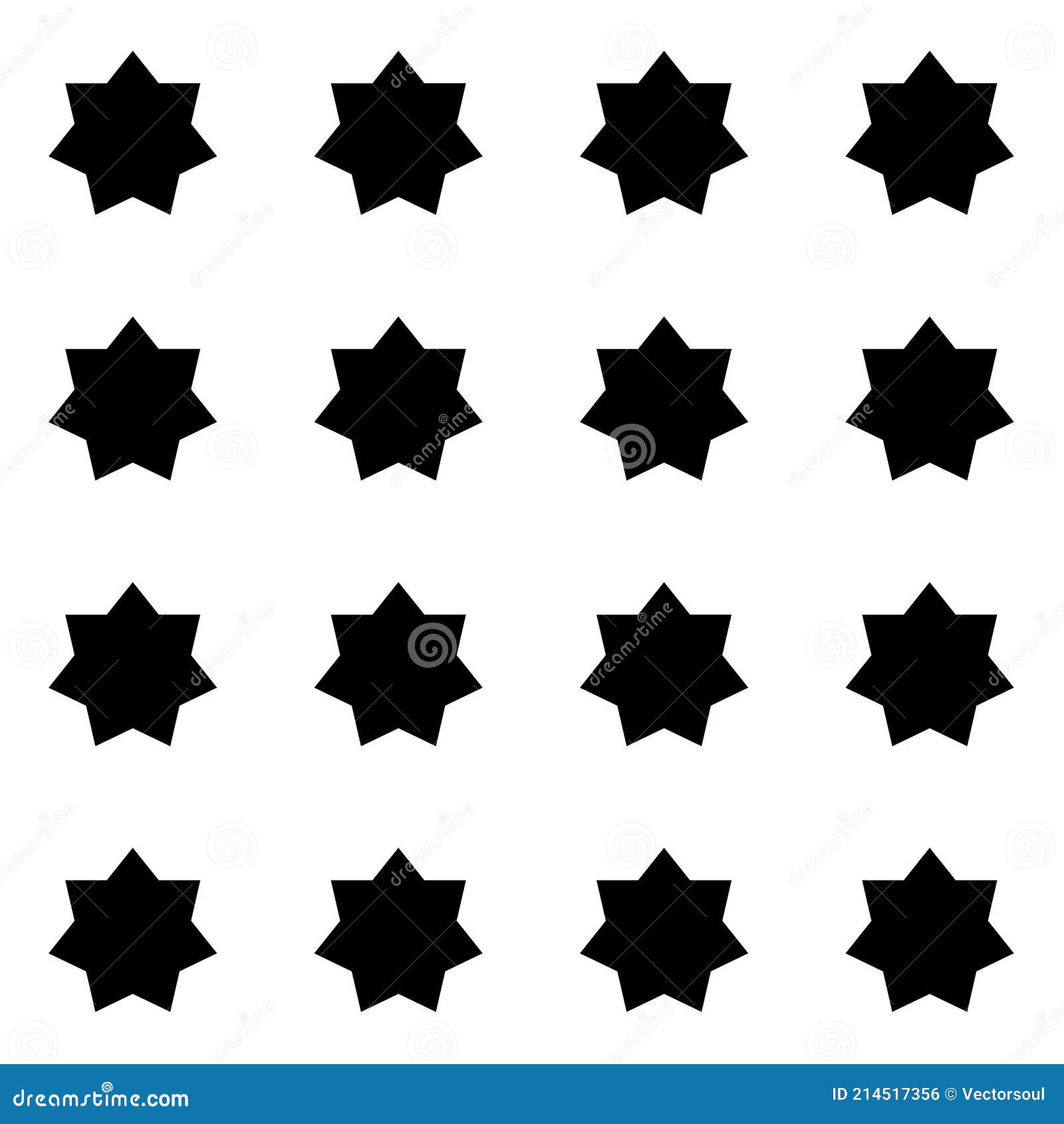 Repeatable, Seamless Star, Star Shape Pattern, Background Stock Vector ...