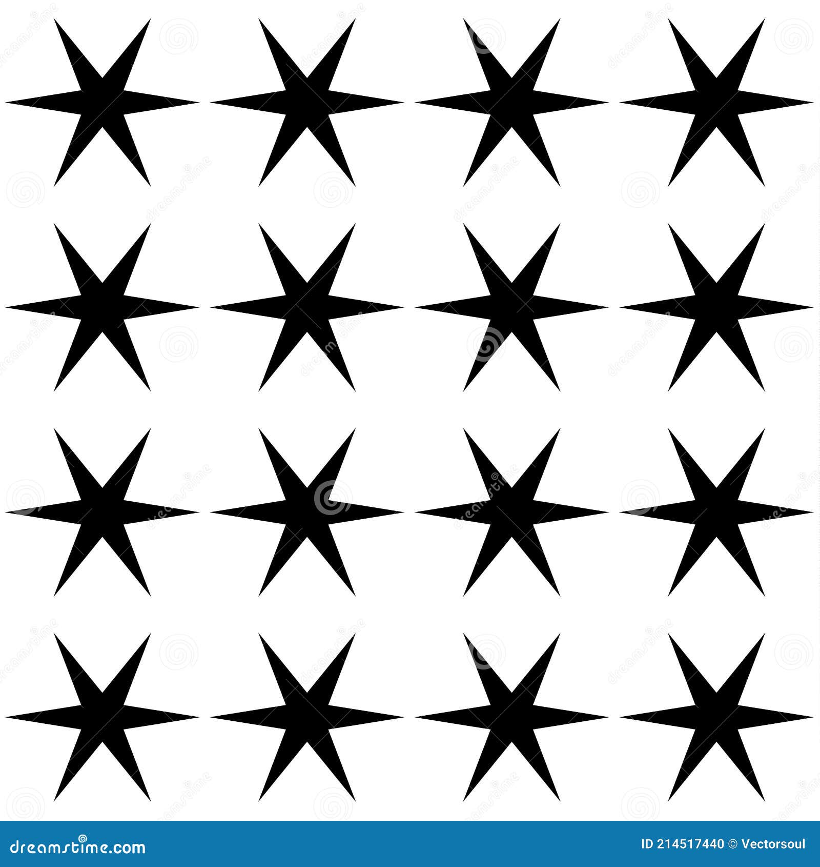 Repeatable, Seamless Star, Star Shape Pattern, Background Stock Vector ...