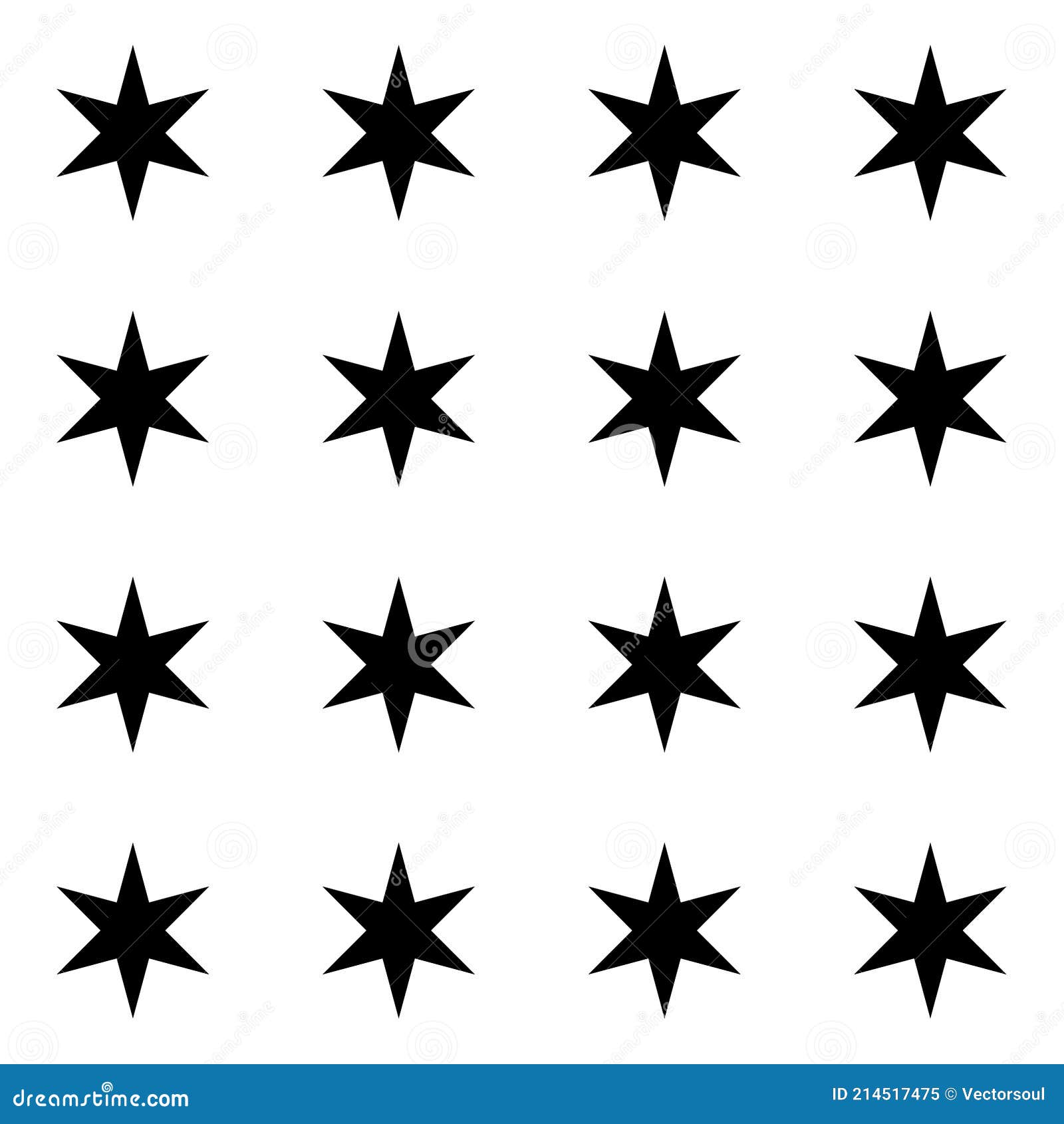 Repeatable, Seamless Star, Star Shape Pattern, Background Stock Vector ...