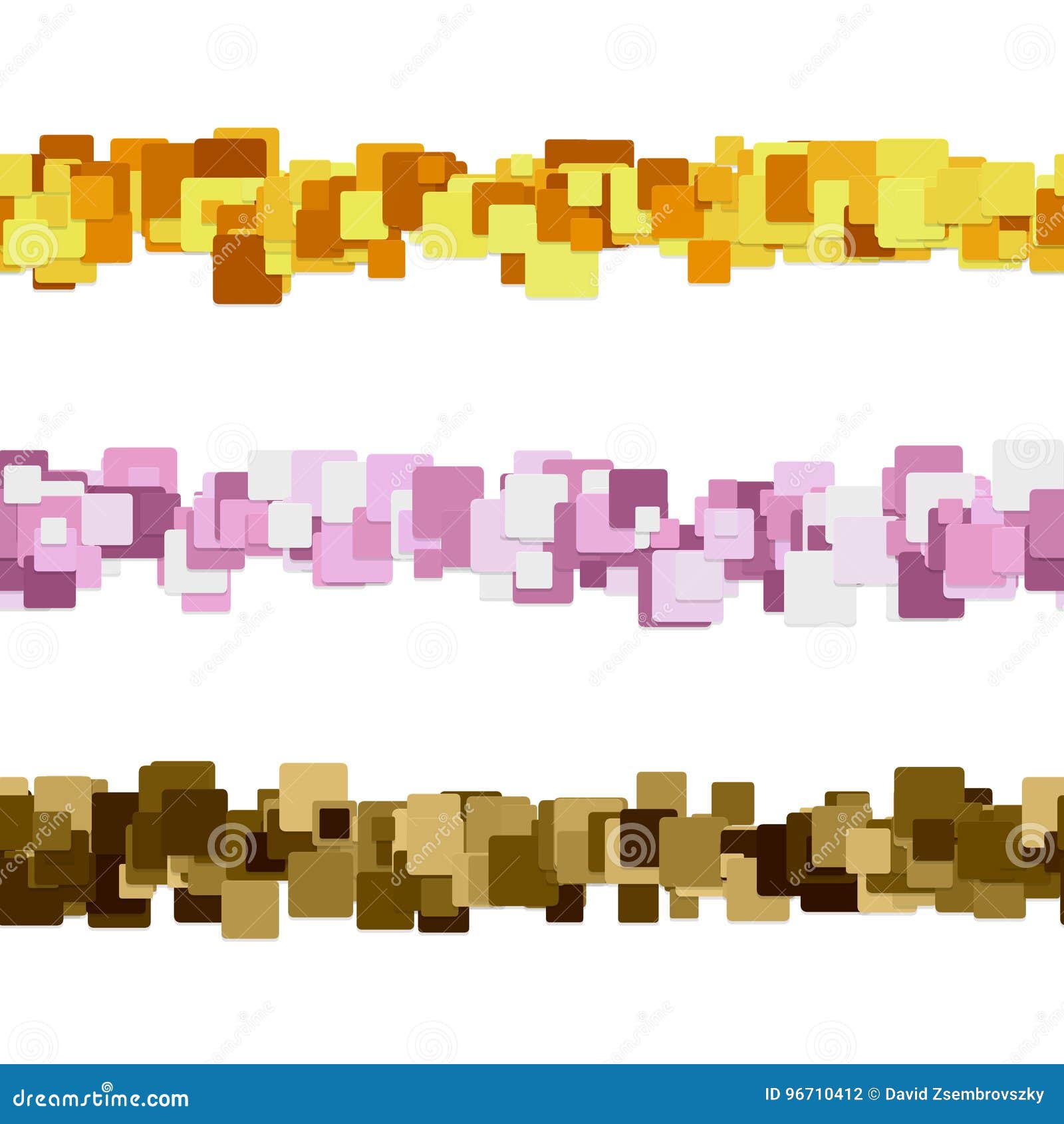 Repeatable Random Square Pattern Paragraph Dividing Line Design Set ...