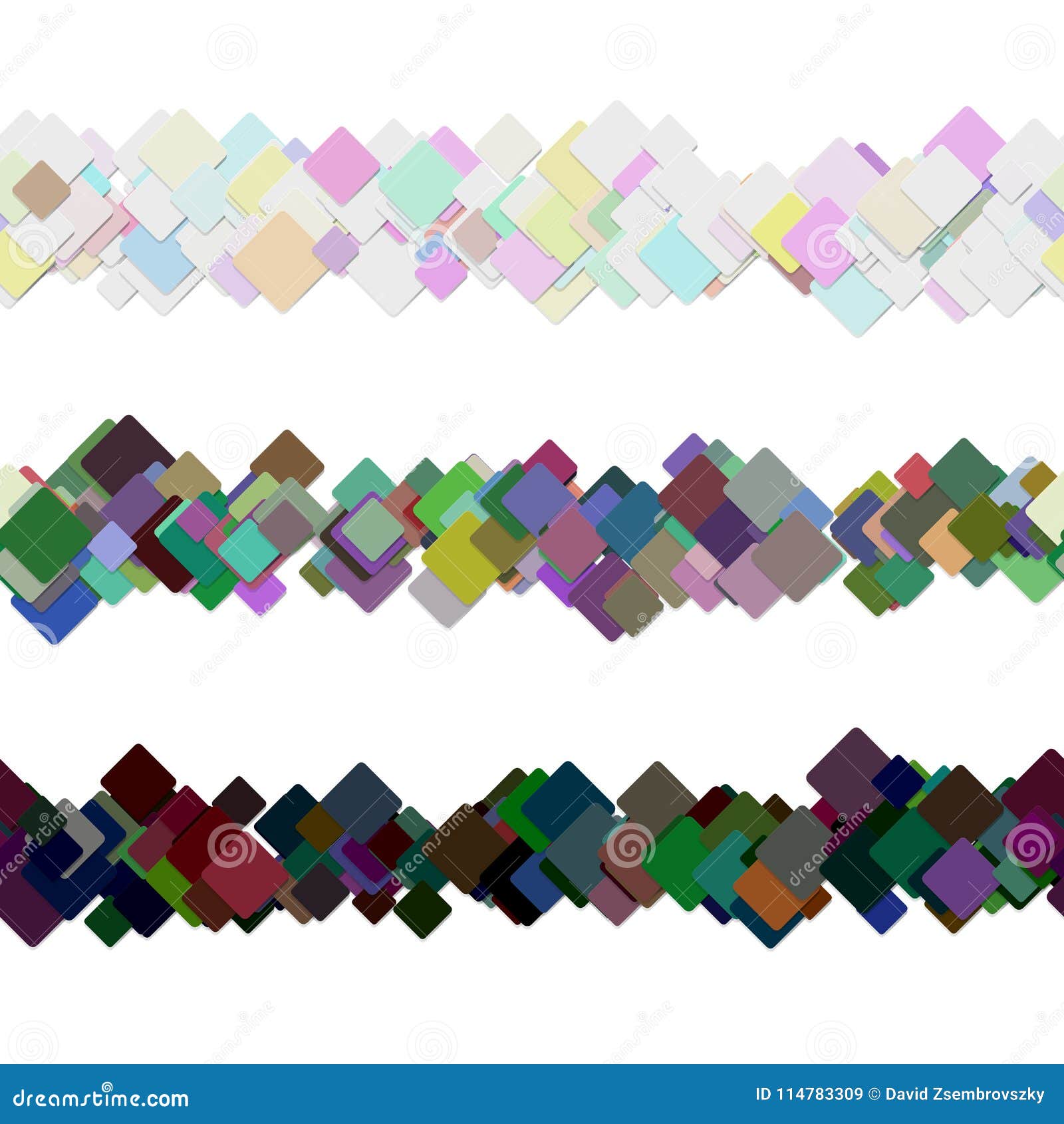 Repeatable Square Pattern Page Rule Line Design Set - Vector Graphic ...