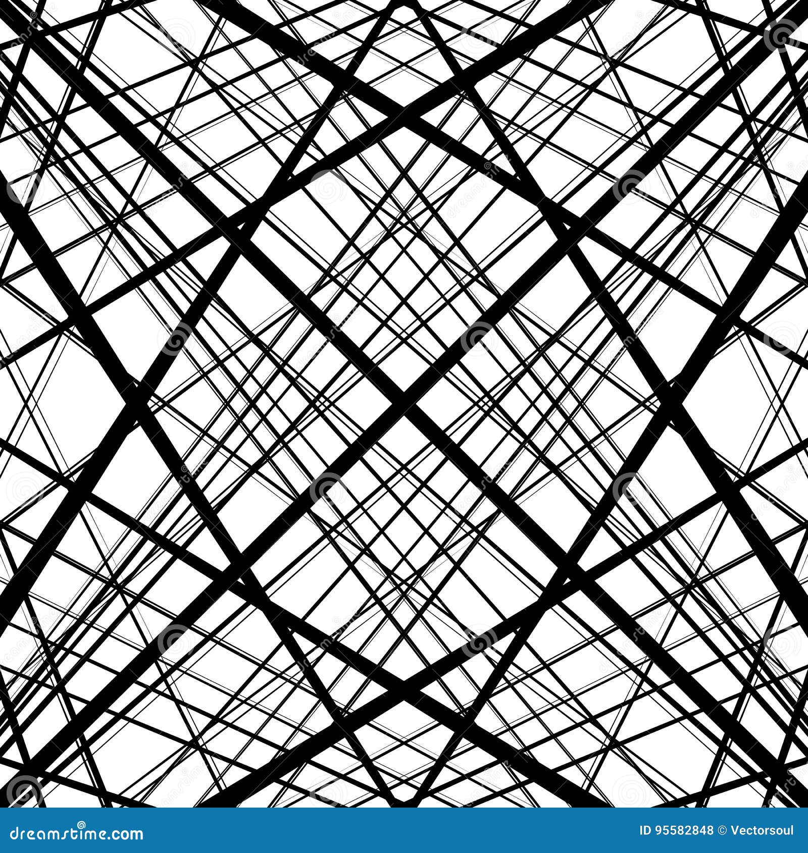 Irregular Lines In 3d Perspective. Segments Stripes, Streaks, Strips ...