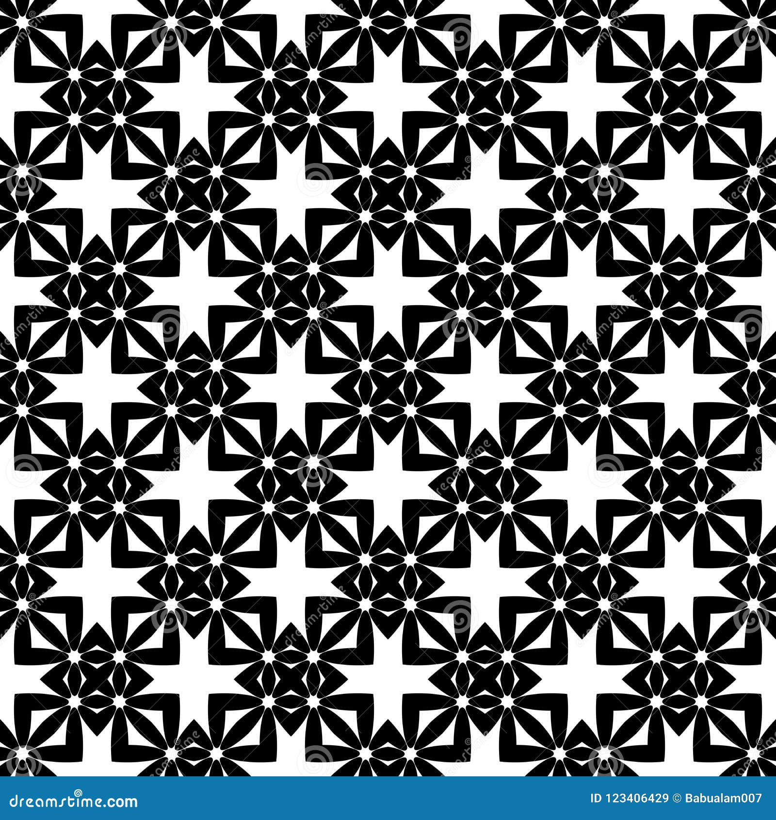Repeated Background Pattern Black and White Stock Vector - Illustration ...