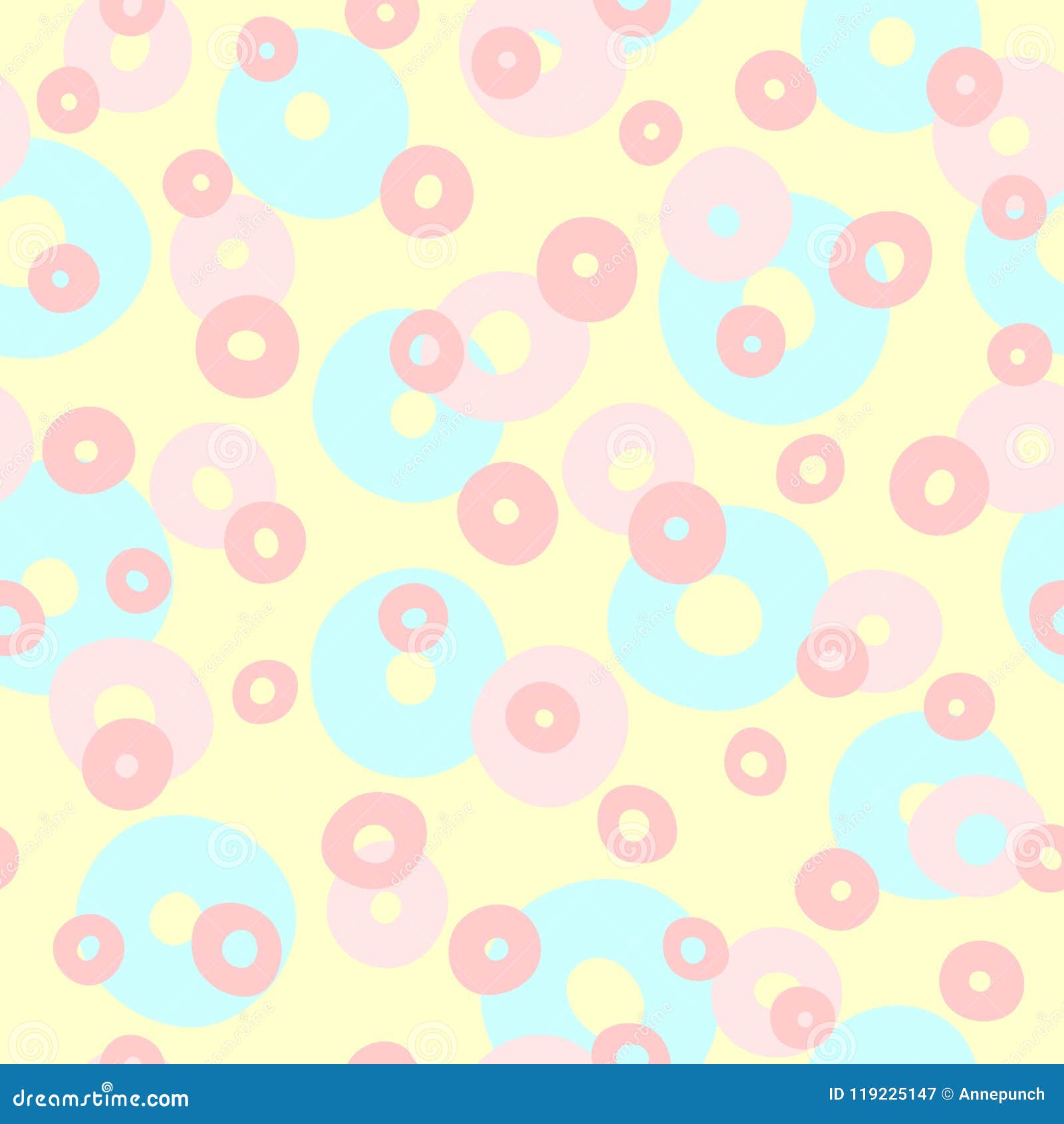 Repeated Circles Drawn by Hand. Geometric Seamless Pattern for Children ...