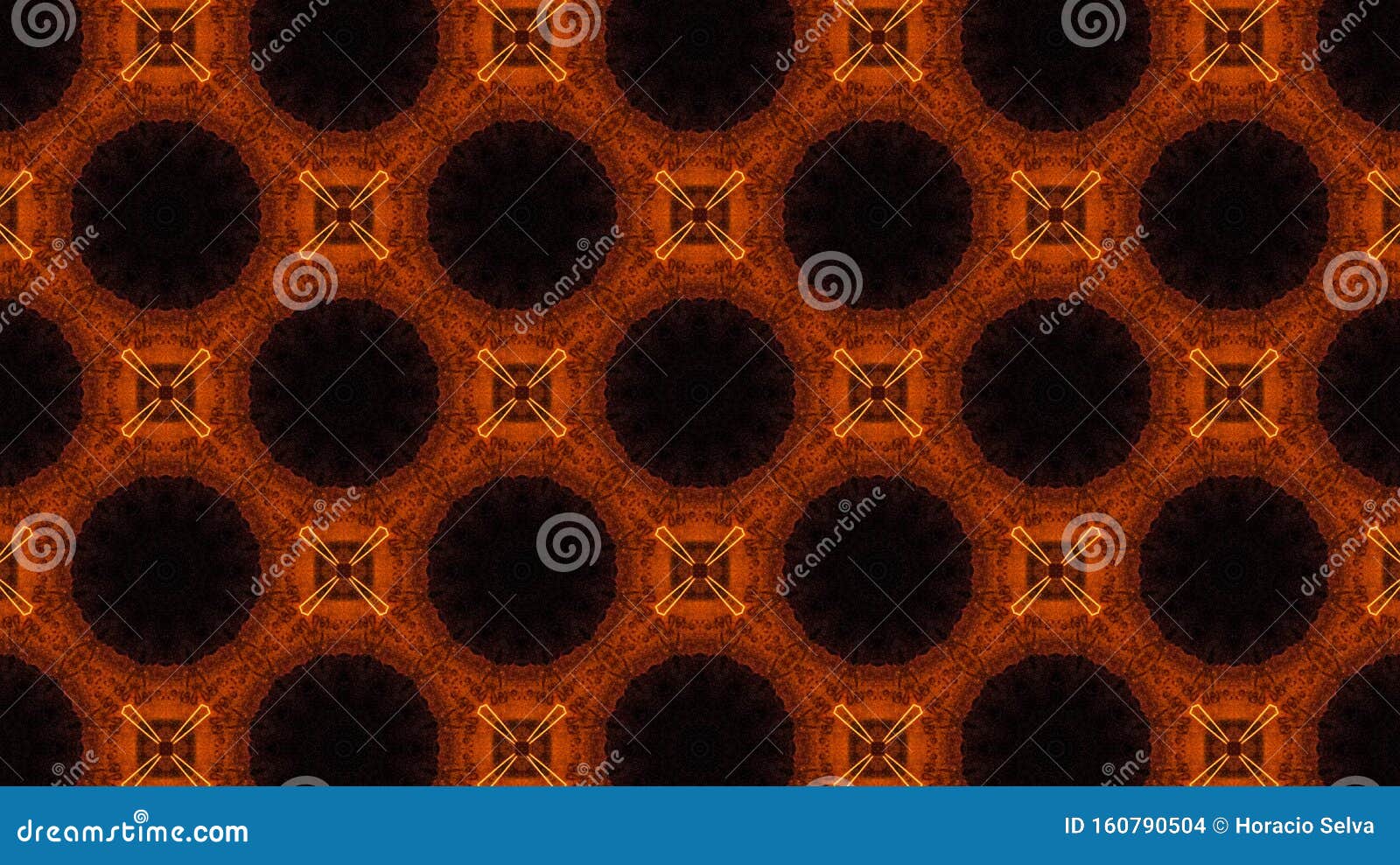 Repeated Circular Figures on an Abstract Background Forming a ...