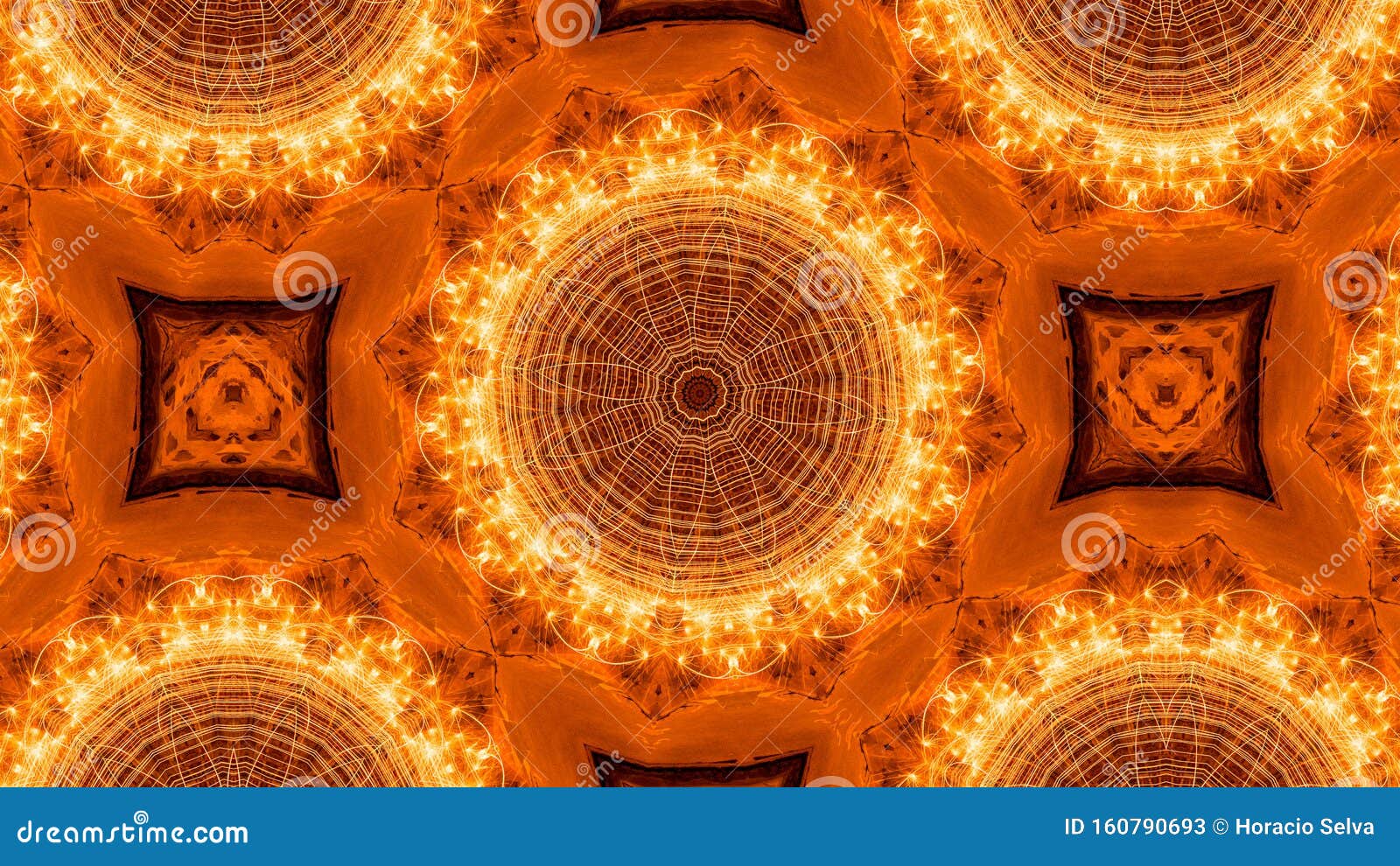 Repeated Circular Figures on an Abstract Background Forming a ...