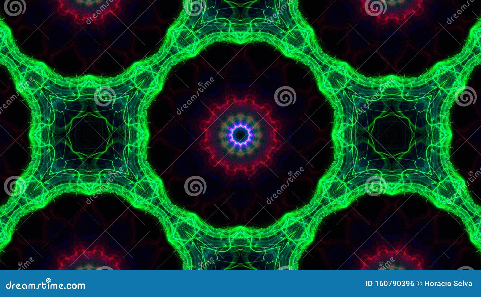 Repeated Circular Figures on an Abstract Background Forming a ...