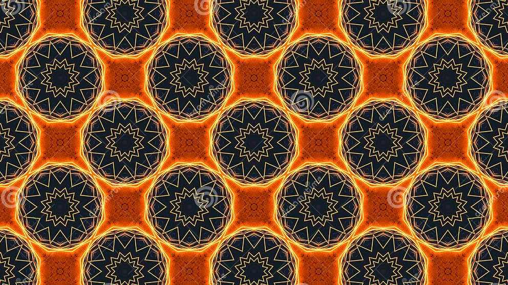 Repeated Circular Figures on an Abstract Background Forming a ...