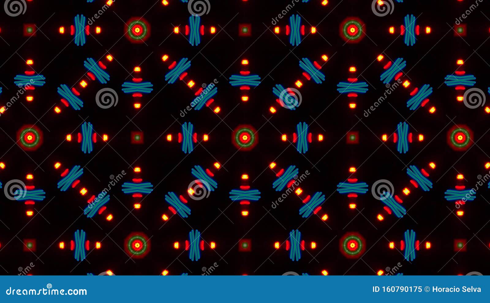 Repeated Circular Figures on an Abstract Background Forming a ...