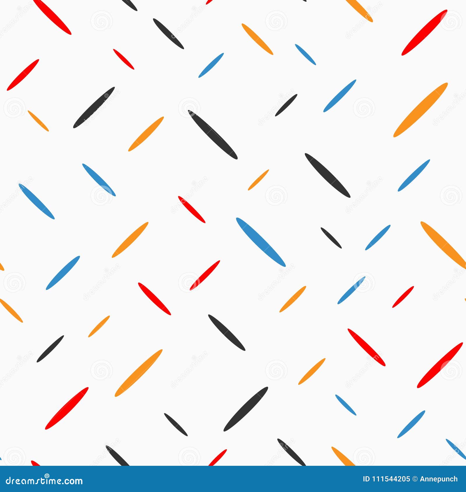 Repeated Colored Short Rounded Lines. Abstract Geometric Seamless ...