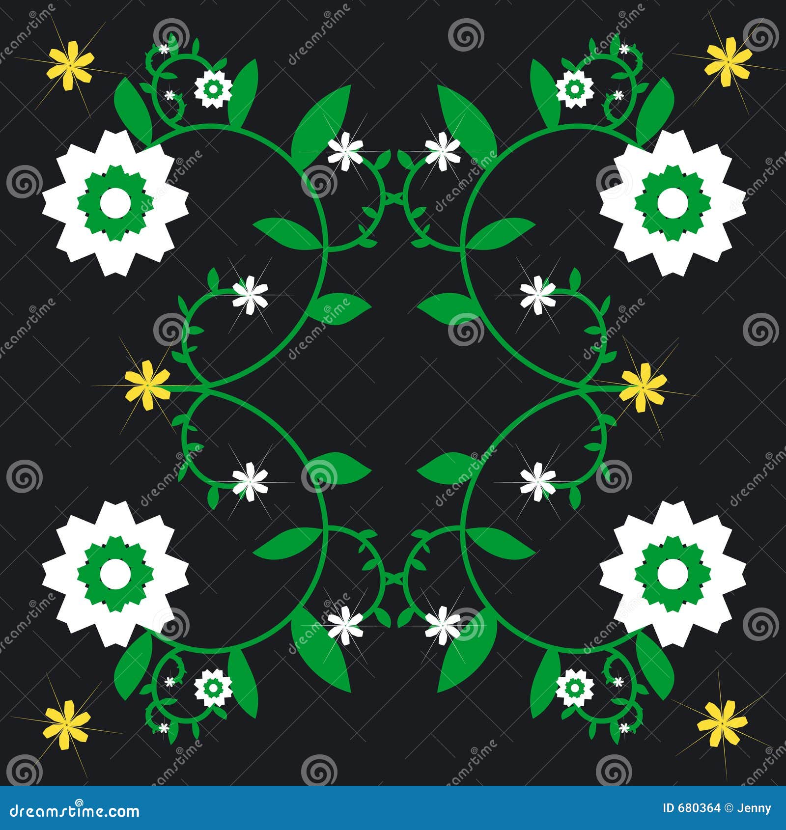 Repeated Flower Background stock vector. Illustration of background ...