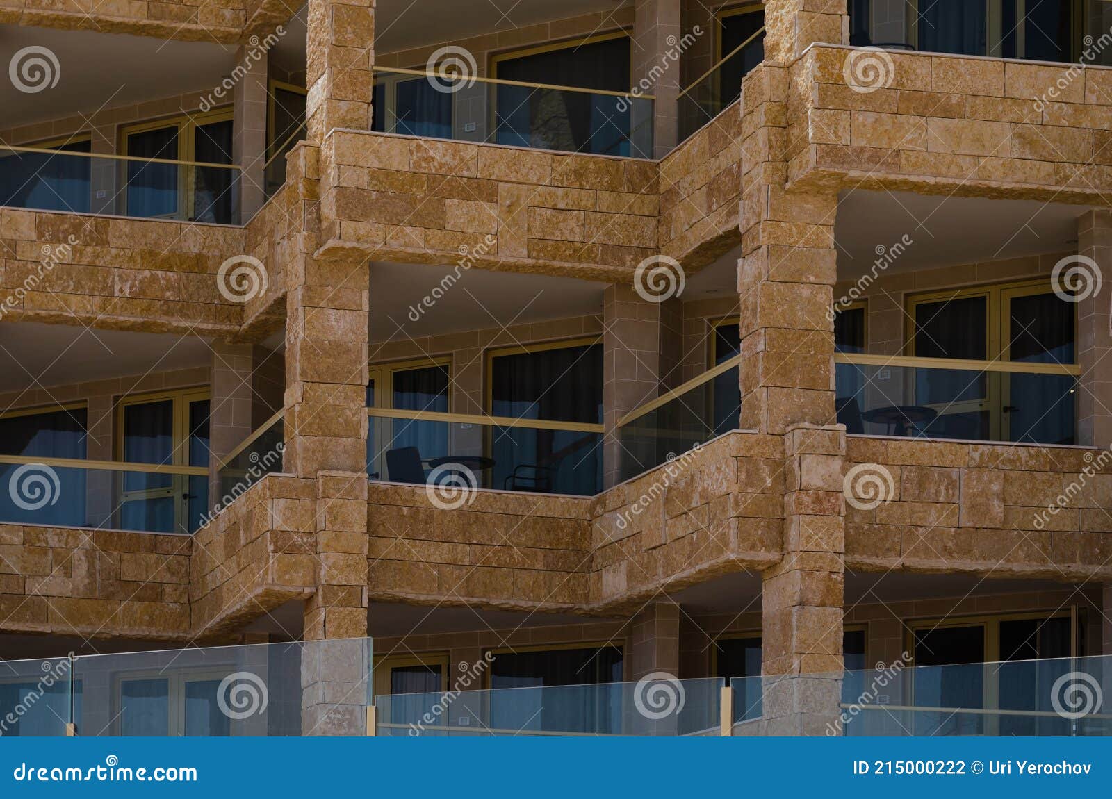 Repeated Geometric Shapes of the Building in the Form of Vertical Steps ...