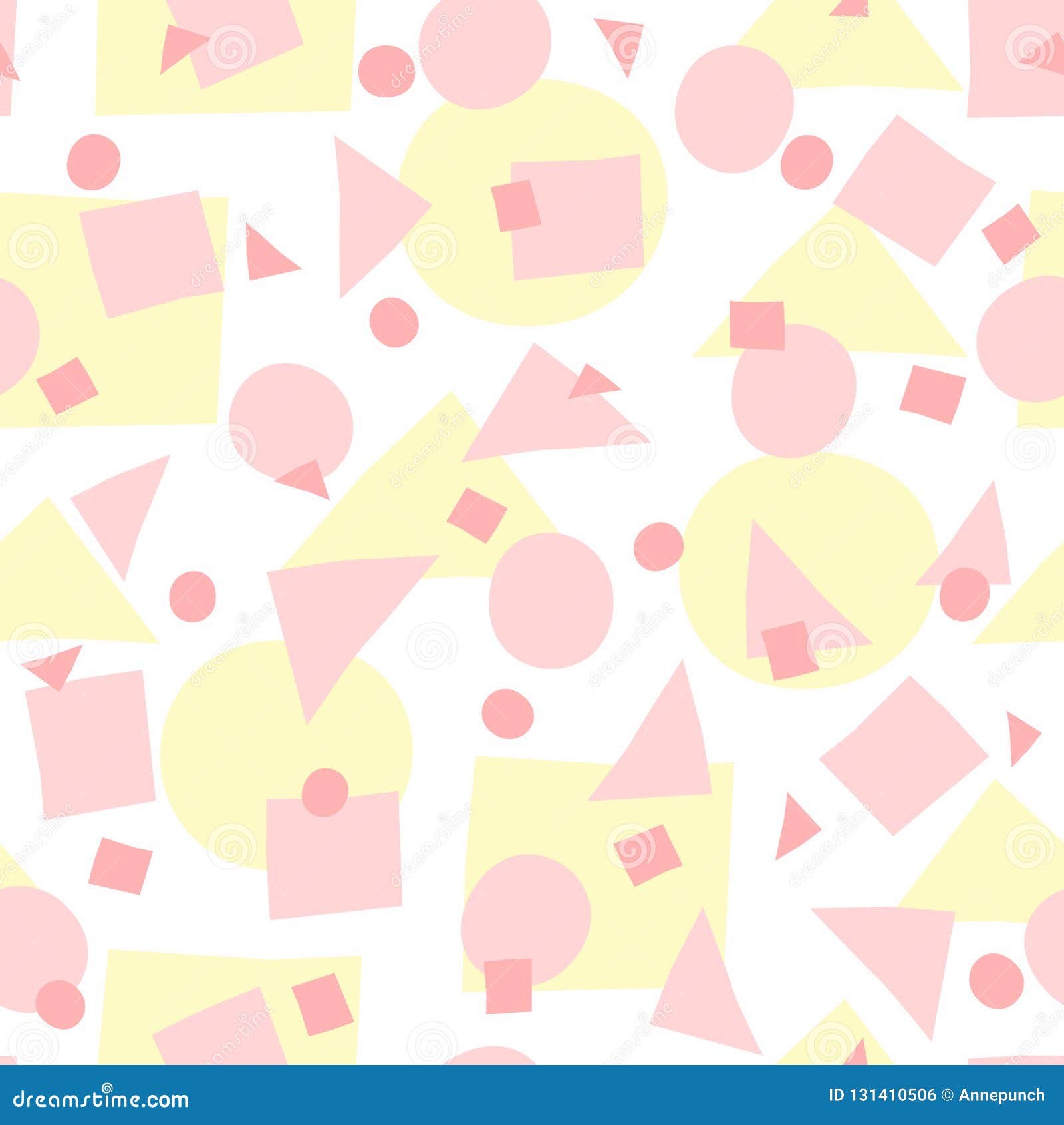 Repeated Irregular Geometric Shapes. Simple Girly Seamless Pattern with ...