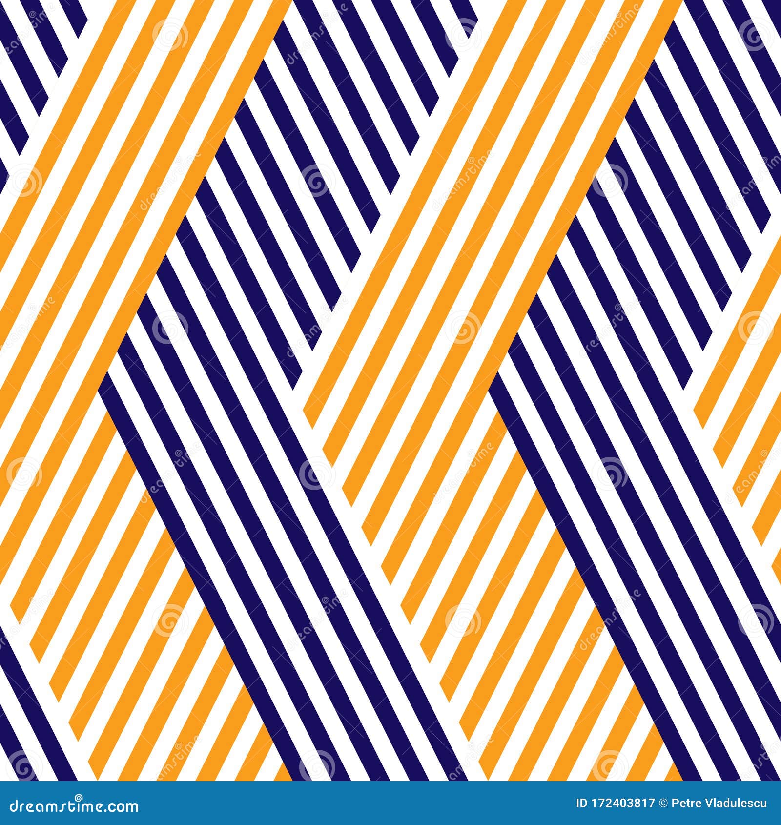 Repeated Orange and Blue Pattern, Modern Stylish Image. Stock Vector ...