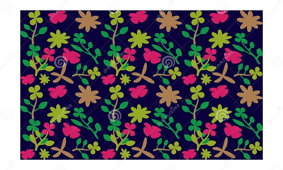 Repeated Pattern Bundle Pack, Flowers Leaves Vector Pattern Pattern ...