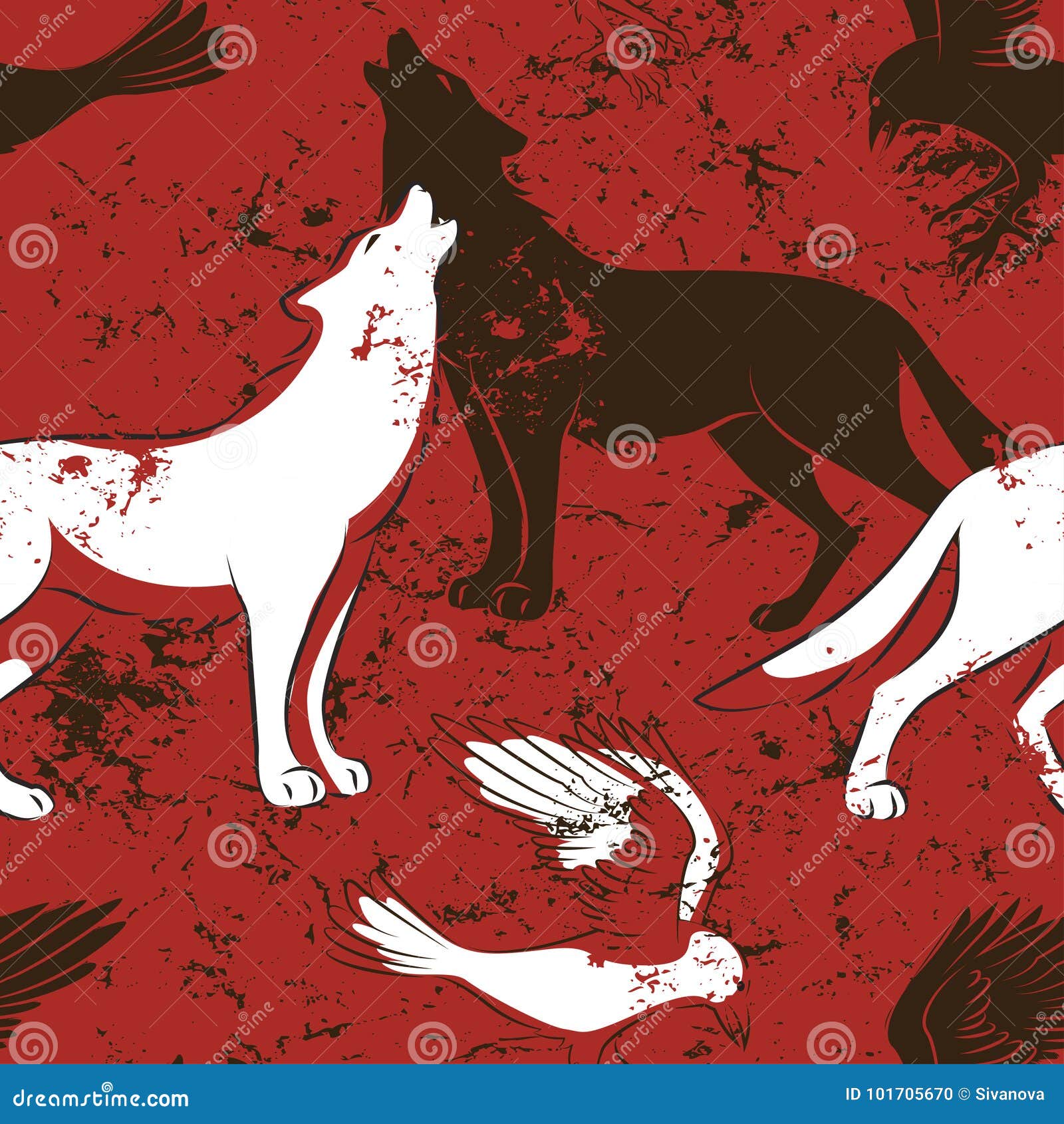 Werewolf Pattern Stock Illustrations – 536 Werewolf Pattern Stock ...