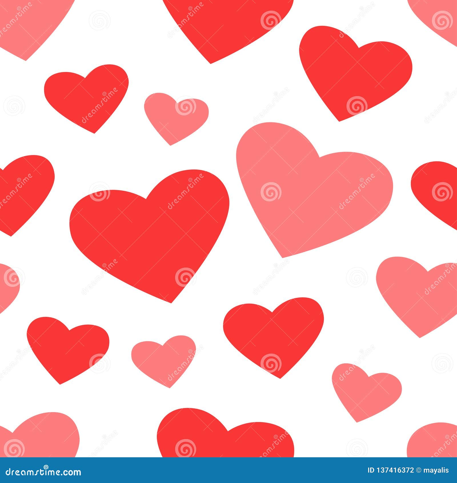Repeated Pattern with Hearts Stock Vector - Illustration of decorative ...