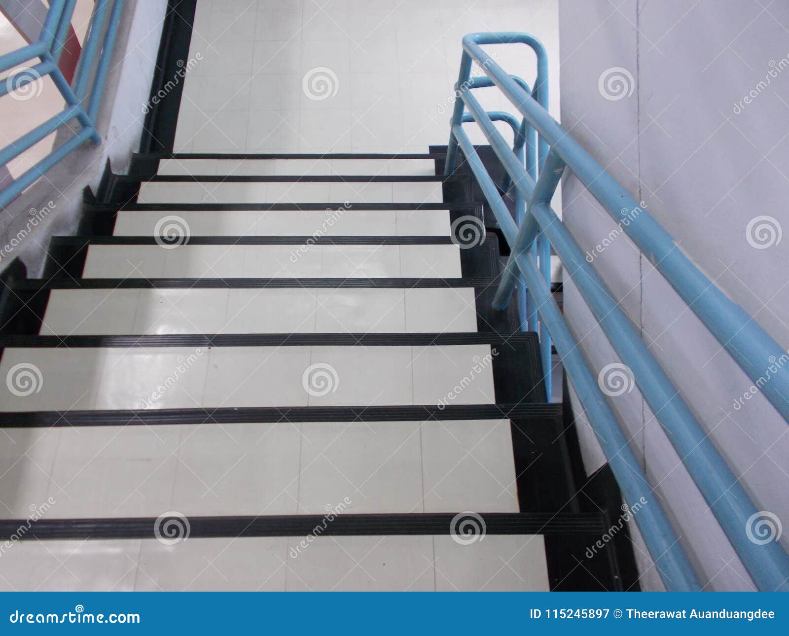Repeated Pattern of Stairs. Stock Image - Image of repeated, blue ...