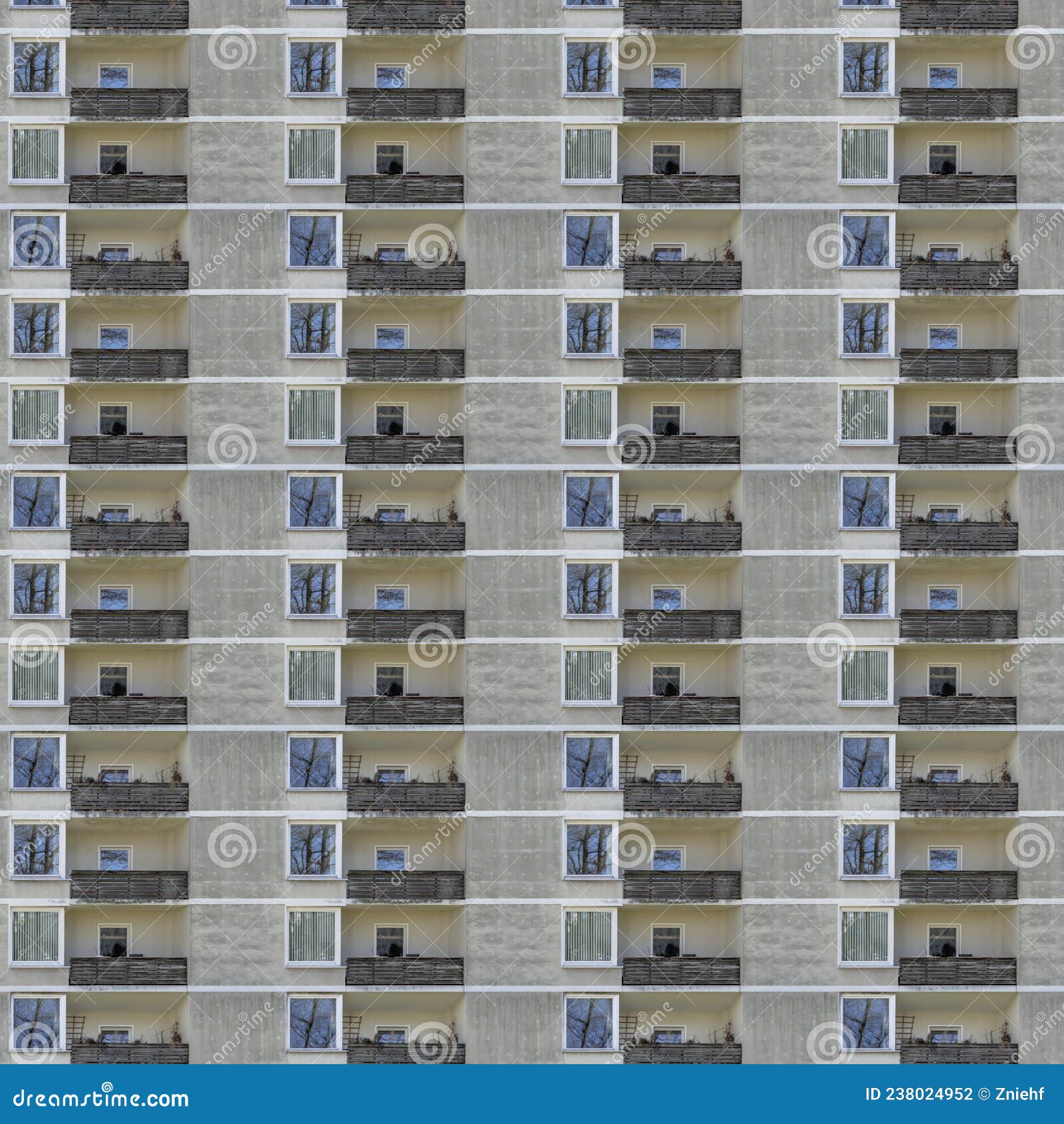 Repeated Pattern of Windows in Monotonous Skyscraper, Abstract ...