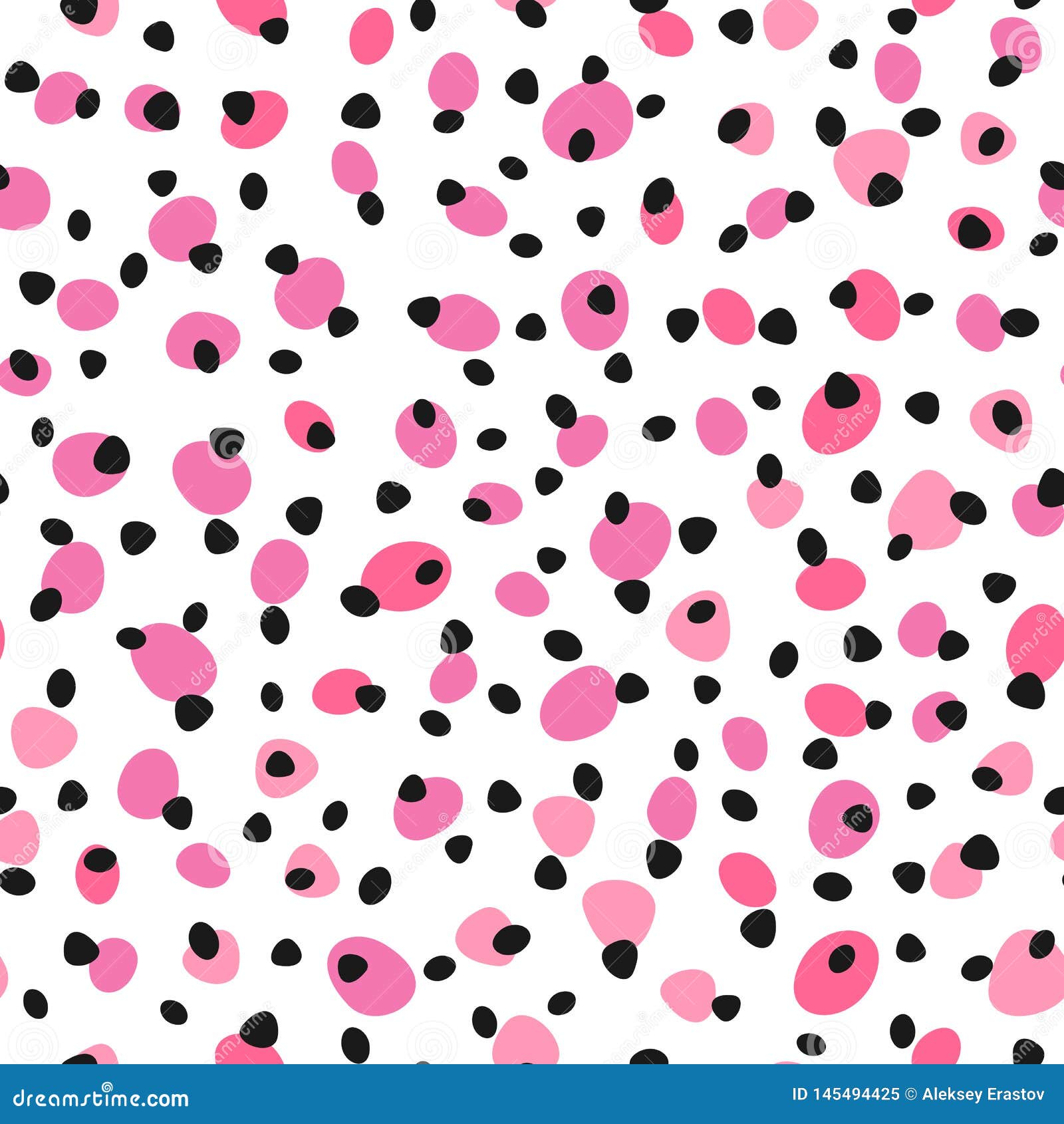 Repeated Rounded Spots. Polka Dot Pattern. Seamless Print. Vector ...