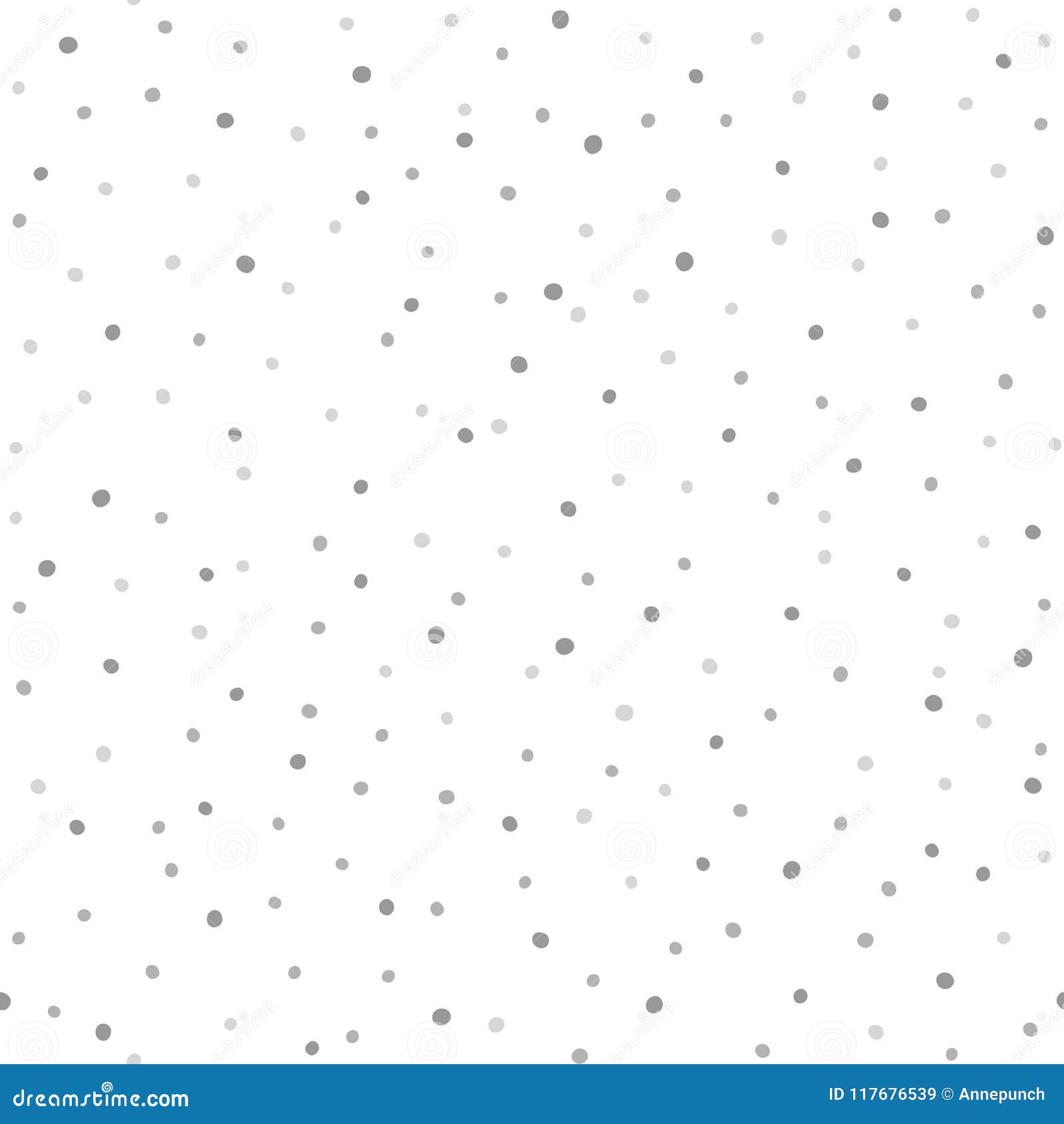 Repeated Scattered Rounded Dots. Seamless Pattern with Gray Spots on ...