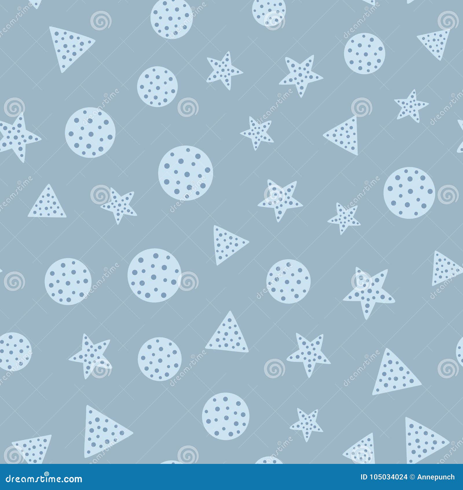 Repeated Stars, Circles and Triangles. Geometric Seamless Pattern Stock ...