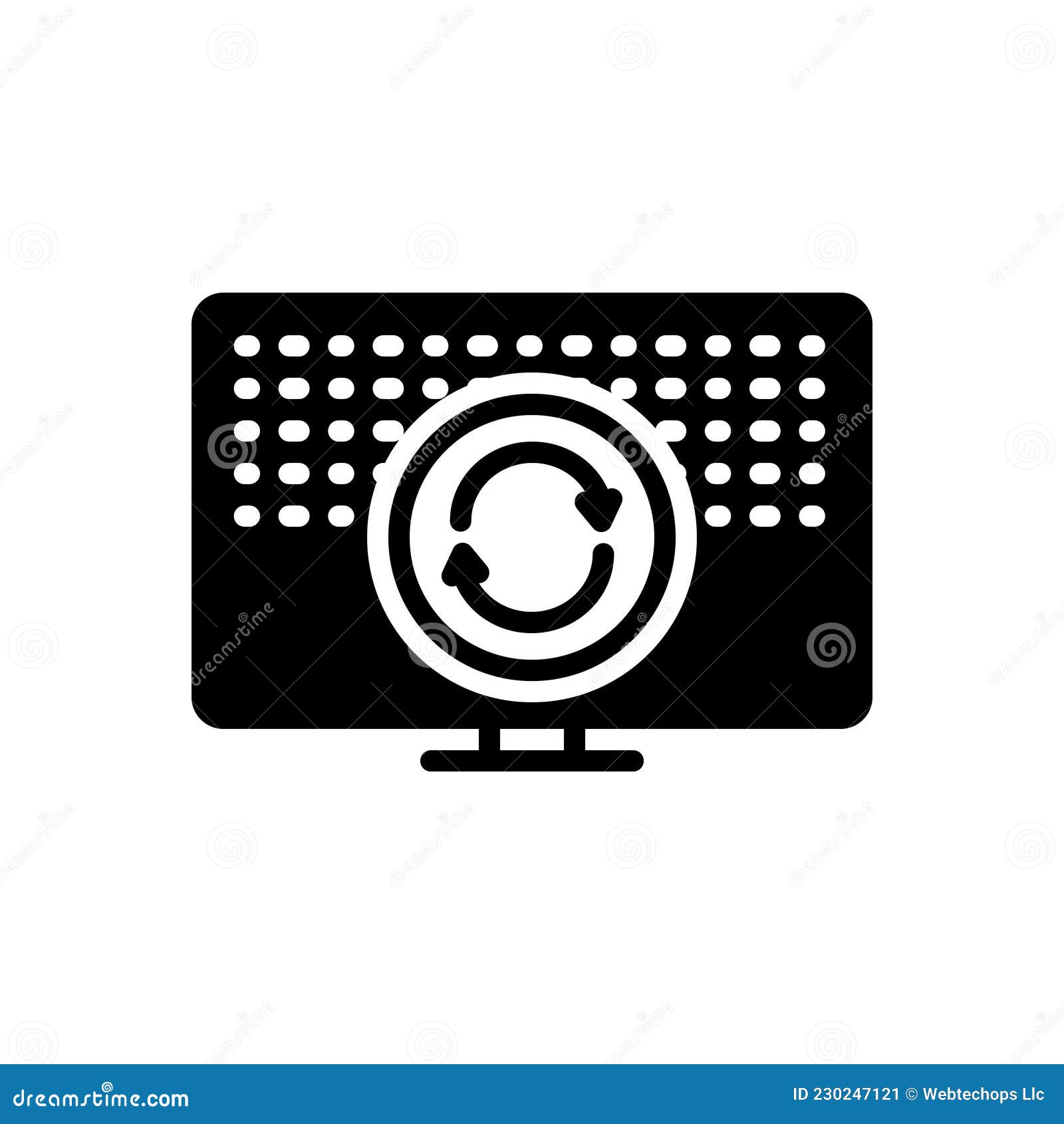 Black Solid Icon for Repeatedly, Constantly and Permanently Stock ...