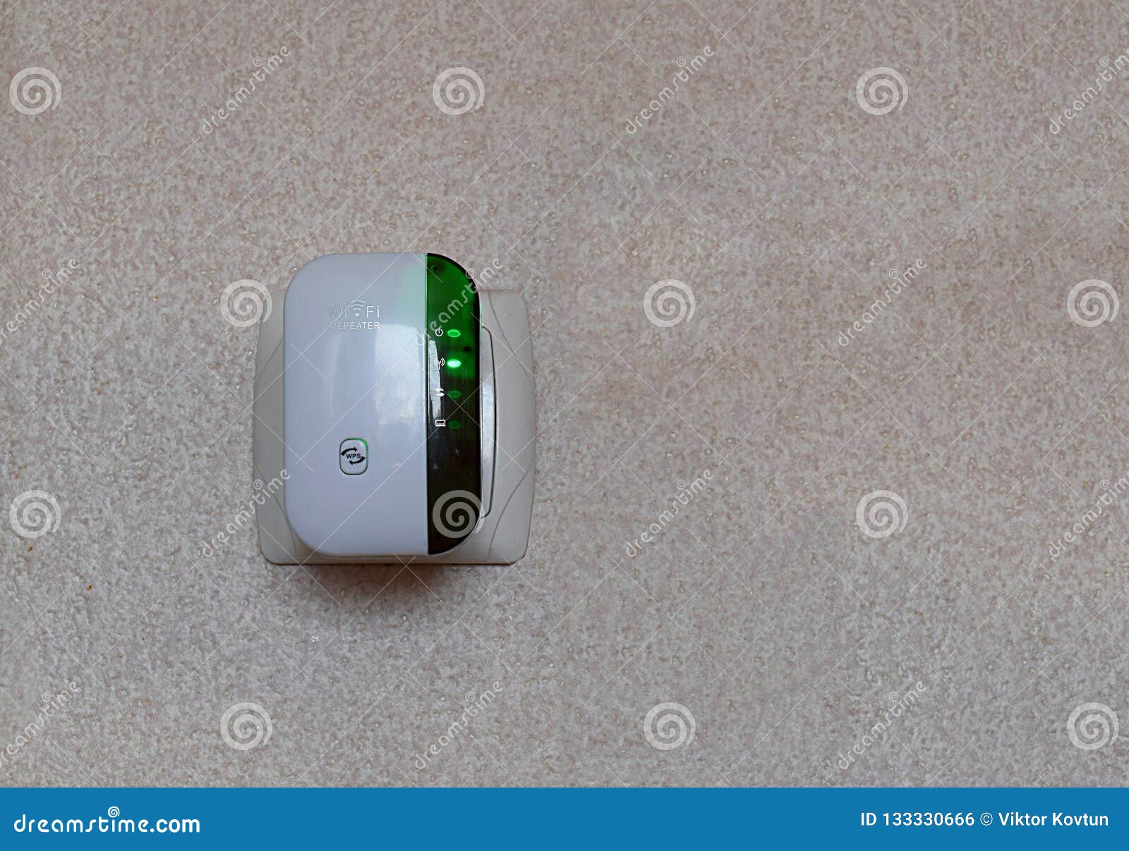 Repeater Wi-Fi Signal in an Electrical Outlet Stock Photo - Image of ...