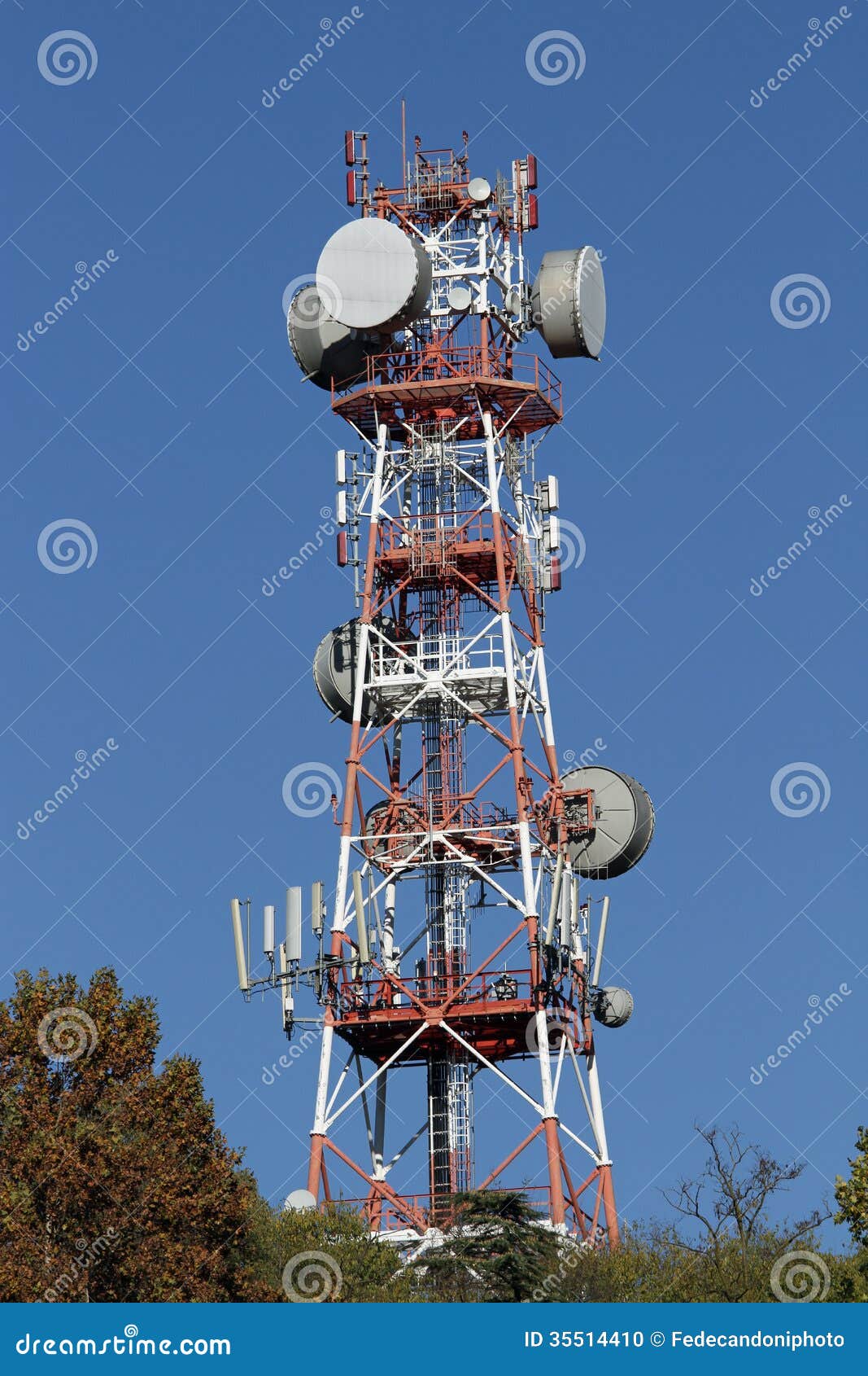 Repeaters Antennas for Mobile Communication Stock Photo - Image of army ...