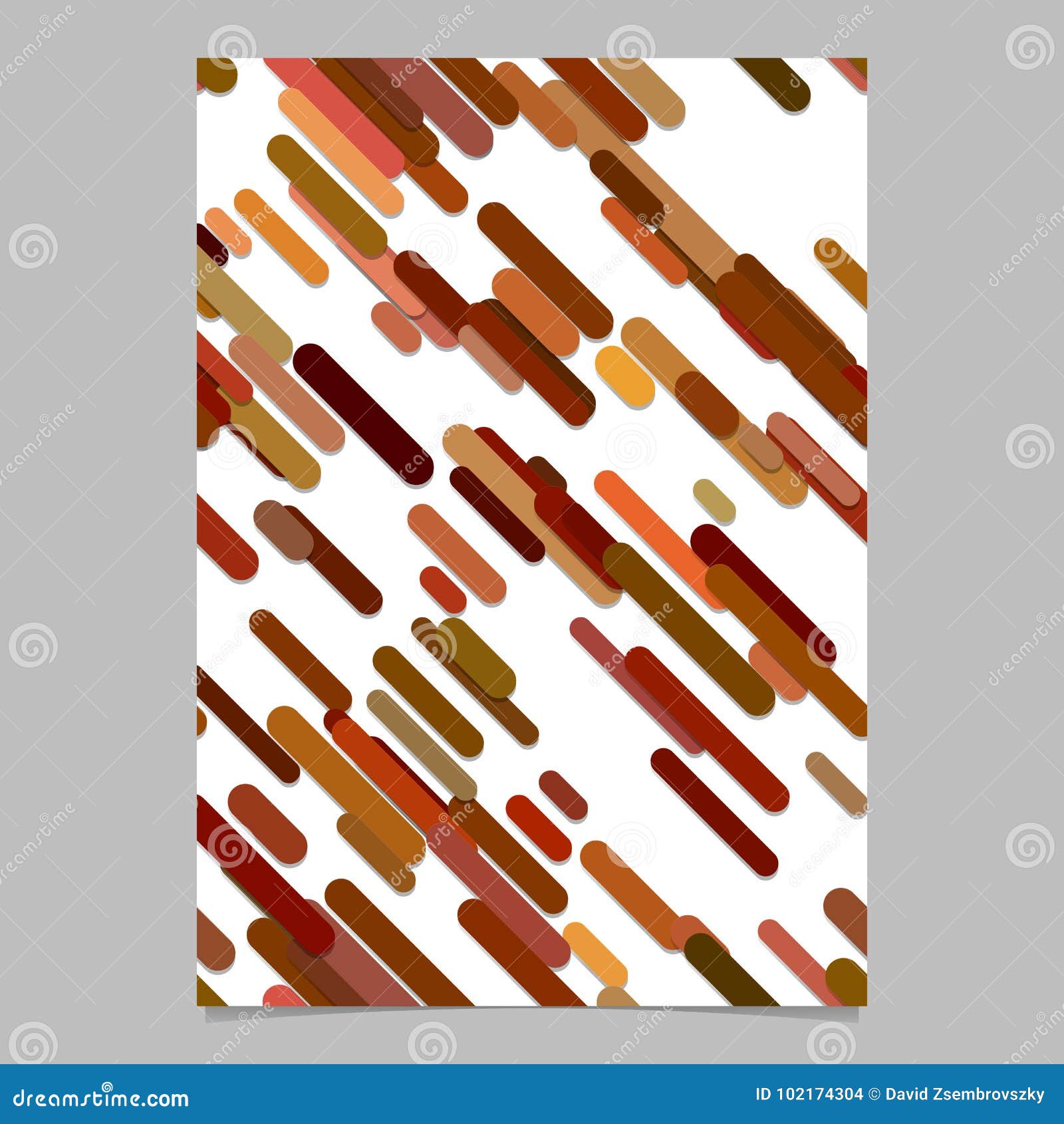 Repeating Abstract Random Rounded Diagonal Stripe Pattern Page, Brochure Template Stock Vector ...