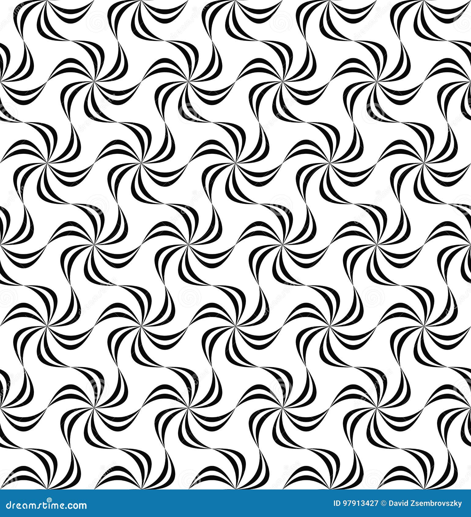 Repeating Black and White Floral Pattern Stock Vector - Illustration of ...