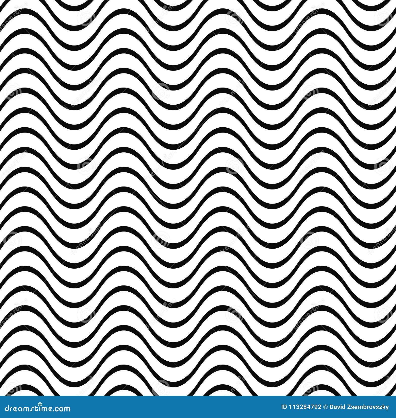 Repeating Black White Wave Pattern Stock Vector - Illustration of curve ...