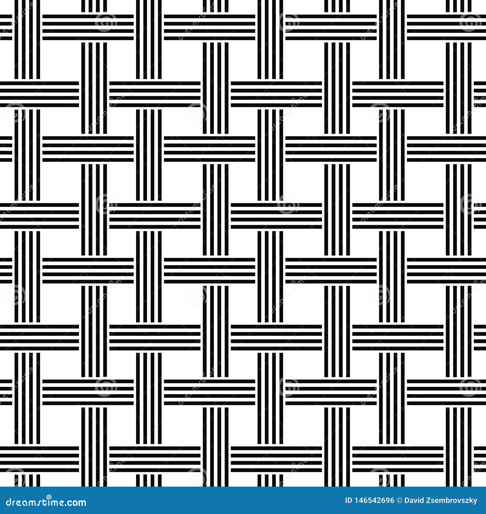 Repeating Black and White Weave Pattern Stock Vector - Illustration of ...