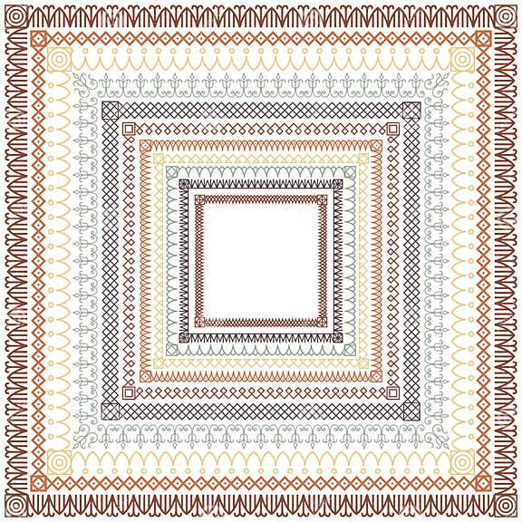 Repeating Borders Set stock vector. Illustration of curl - 51865110