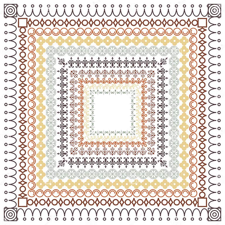 Repeating Borders Set stock vector. Illustration of decoration - 51867492