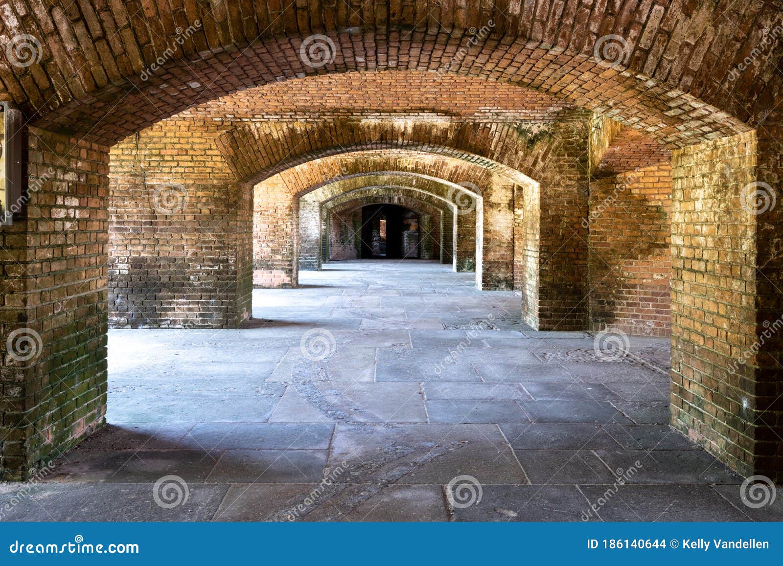 Repeating Brick Work Arches in Fort Stock Photo - Image of civil ...